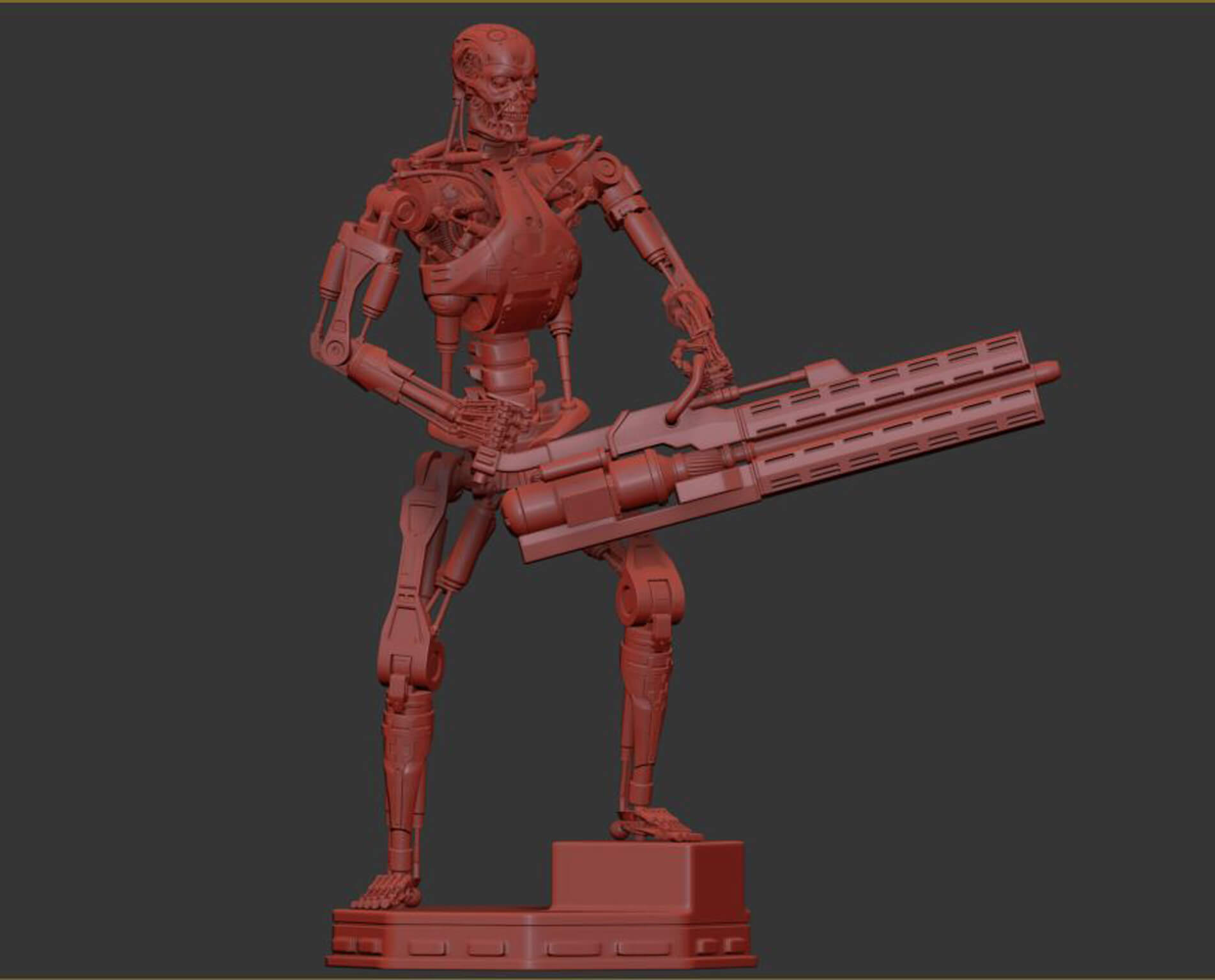 The Terminator T-800 V2 3D Model by SKYNET-2029