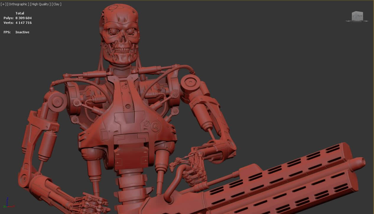 The Terminator T-800 V2 3D Model by SKYNET-2029