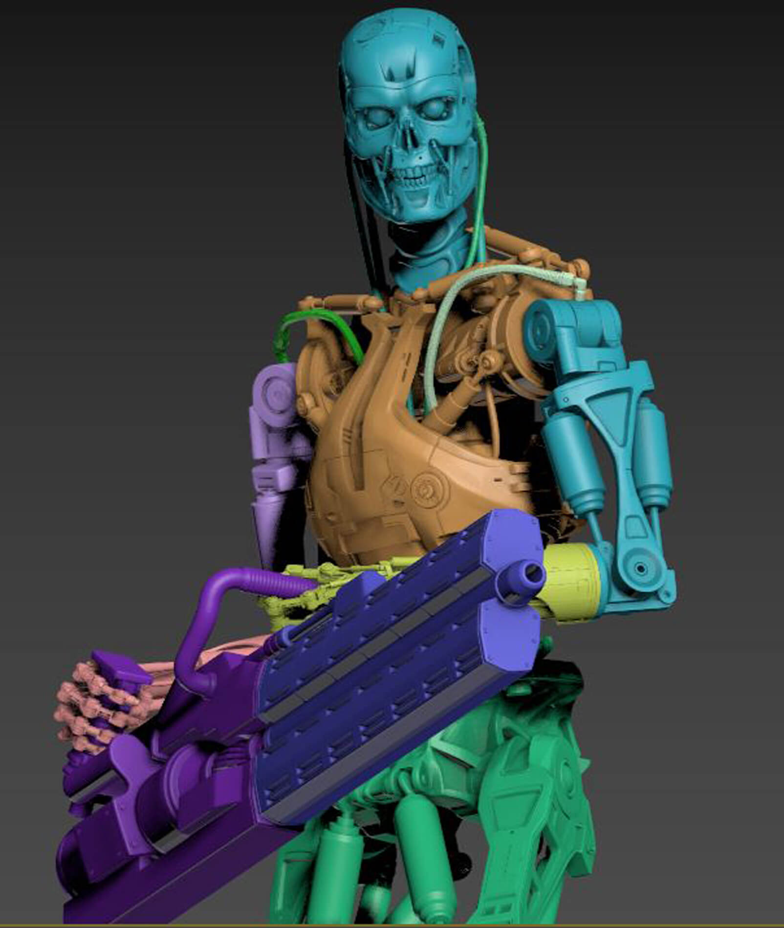 The Terminator T-800 3D Model by SKYNET-2029