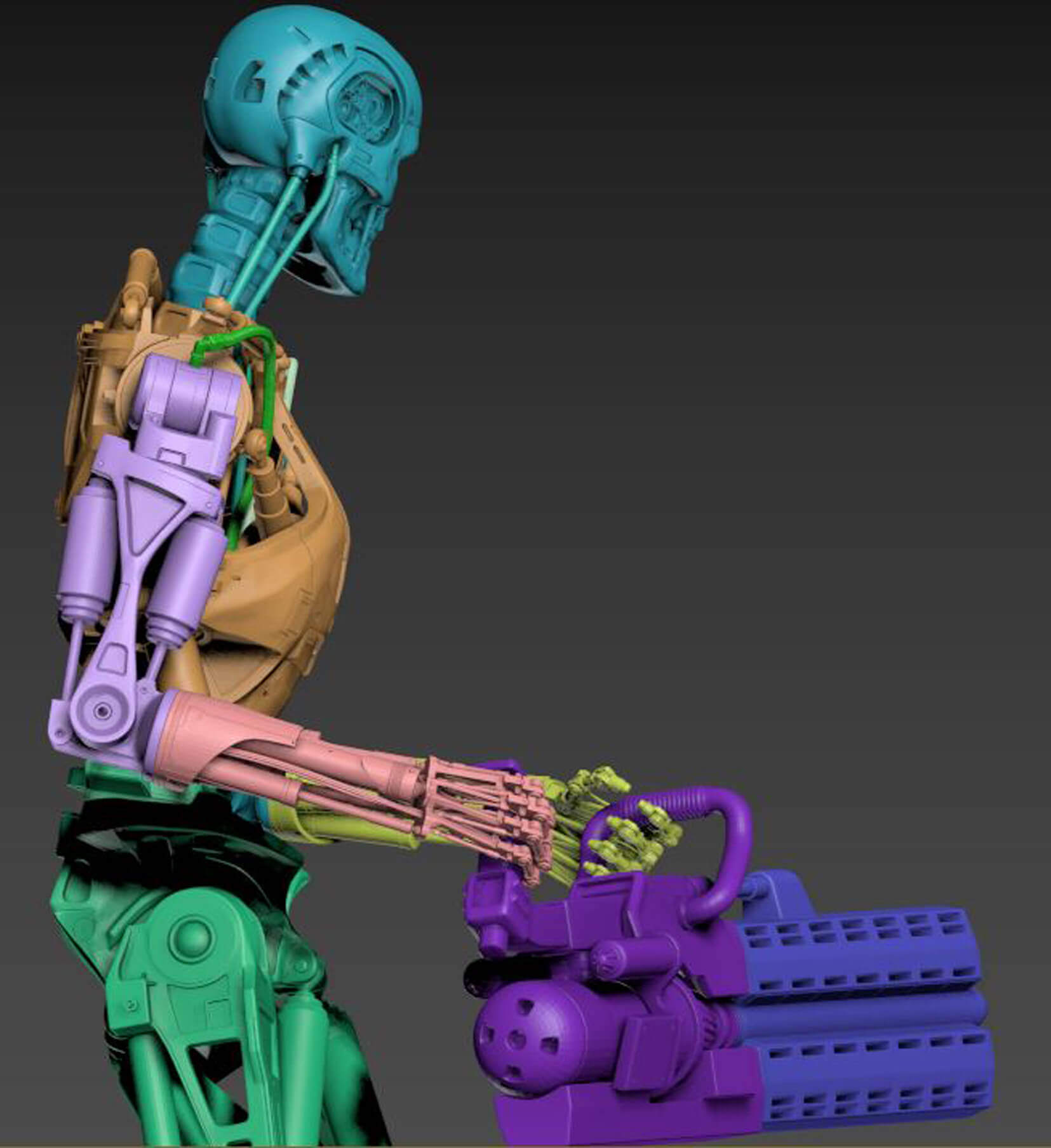 The Terminator T-800 3D Model by SKYNET-2029