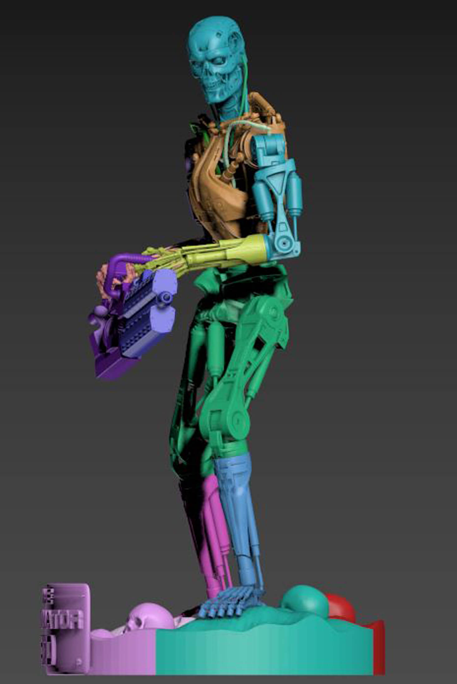 The Terminator T-800 3D Model by SKYNET-2029