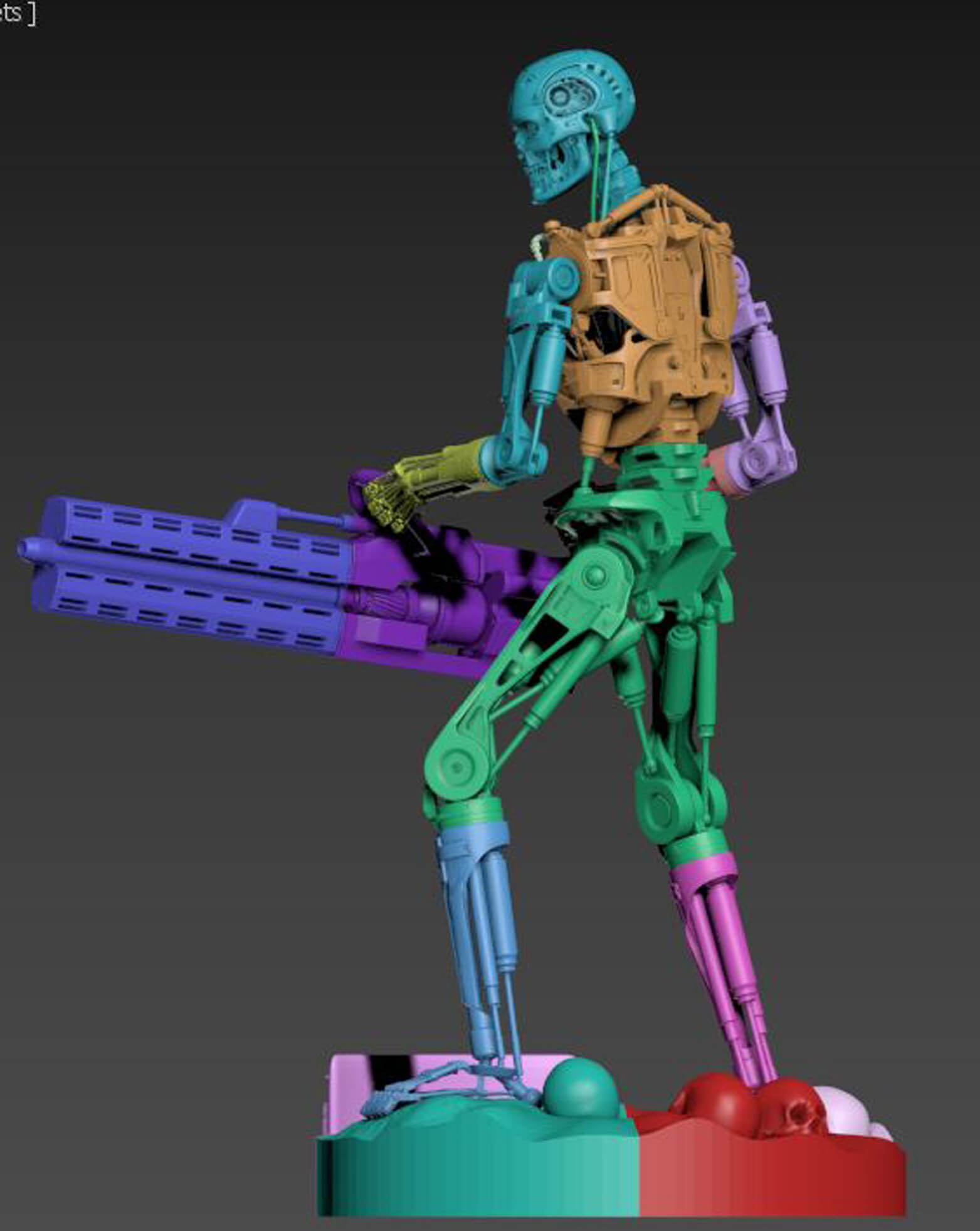 The Terminator T-800 3D Model by SKYNET-2029