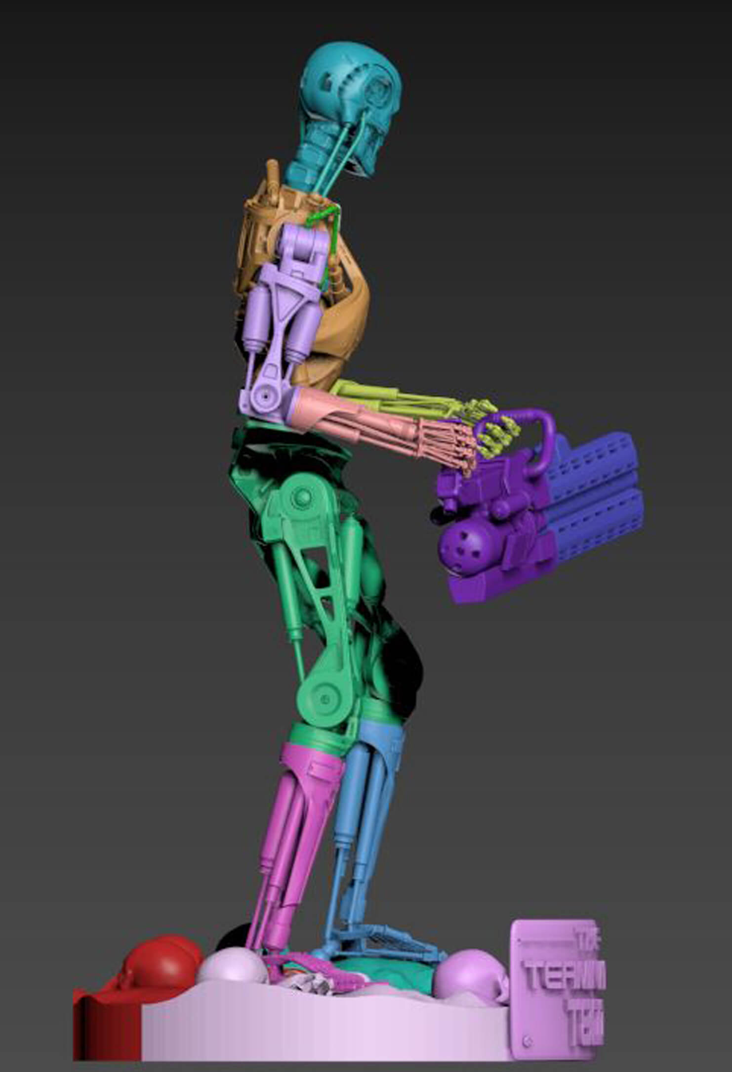 The Terminator T-800 3D Model by SKYNET-2029