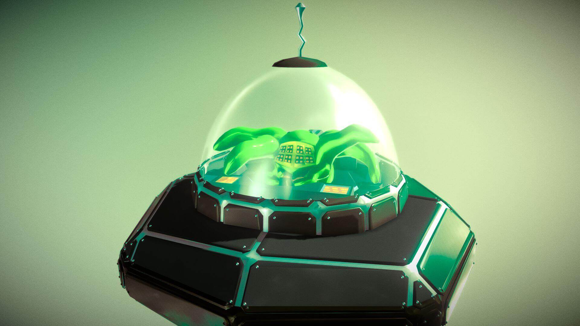 Alien Invader - 3D Model by SkywolfGameStudios