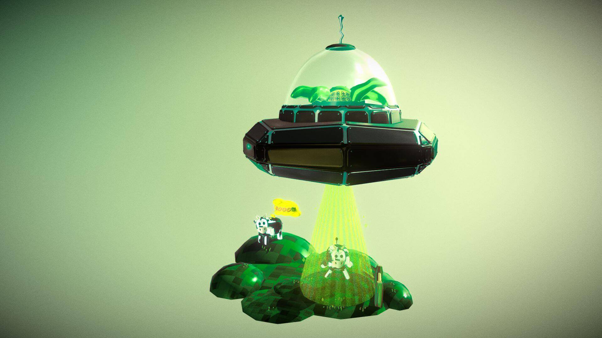 Alien Invader - 3D Model by SkywolfGameStudios