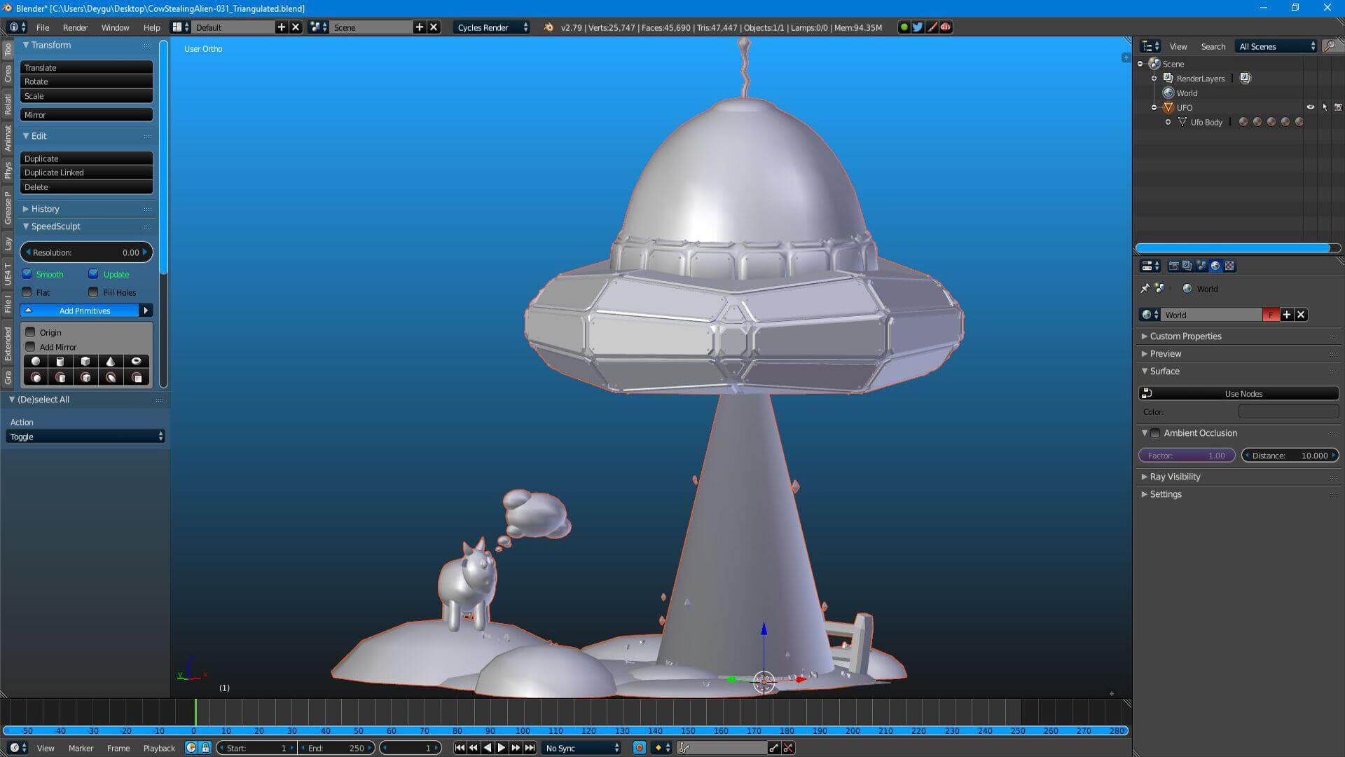 Alien Invader - 3D Model by SkywolfGameStudios