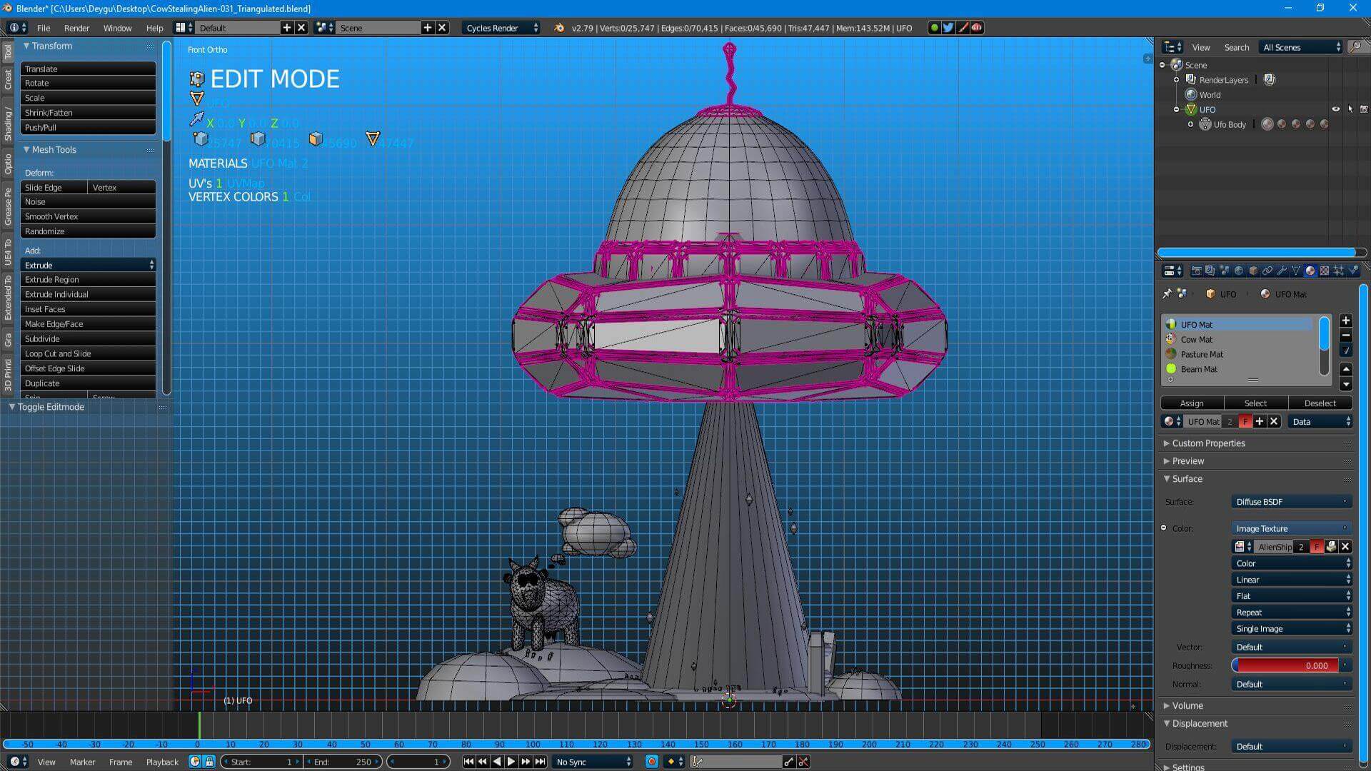 Alien Invader - 3D Model by SkywolfGameStudios
