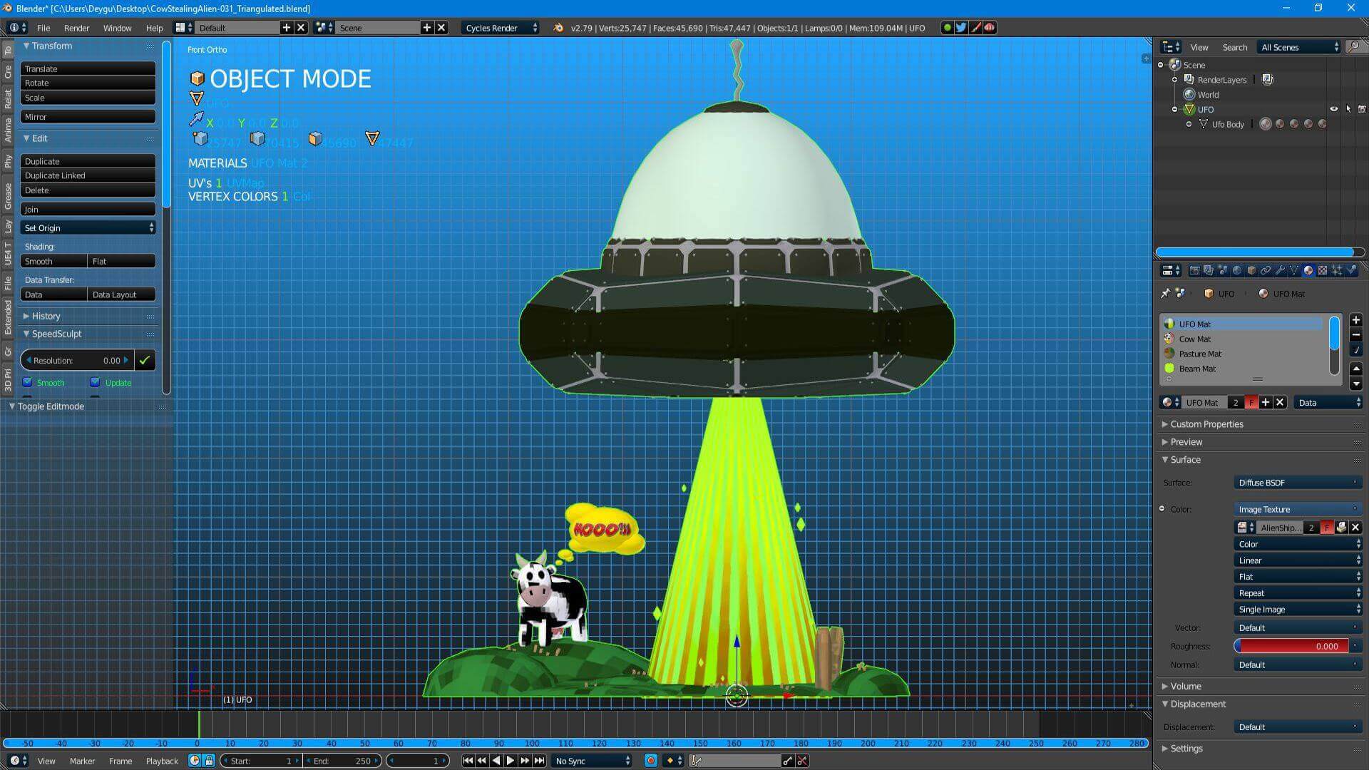 Alien Invader - 3D Model by SkywolfGameStudios