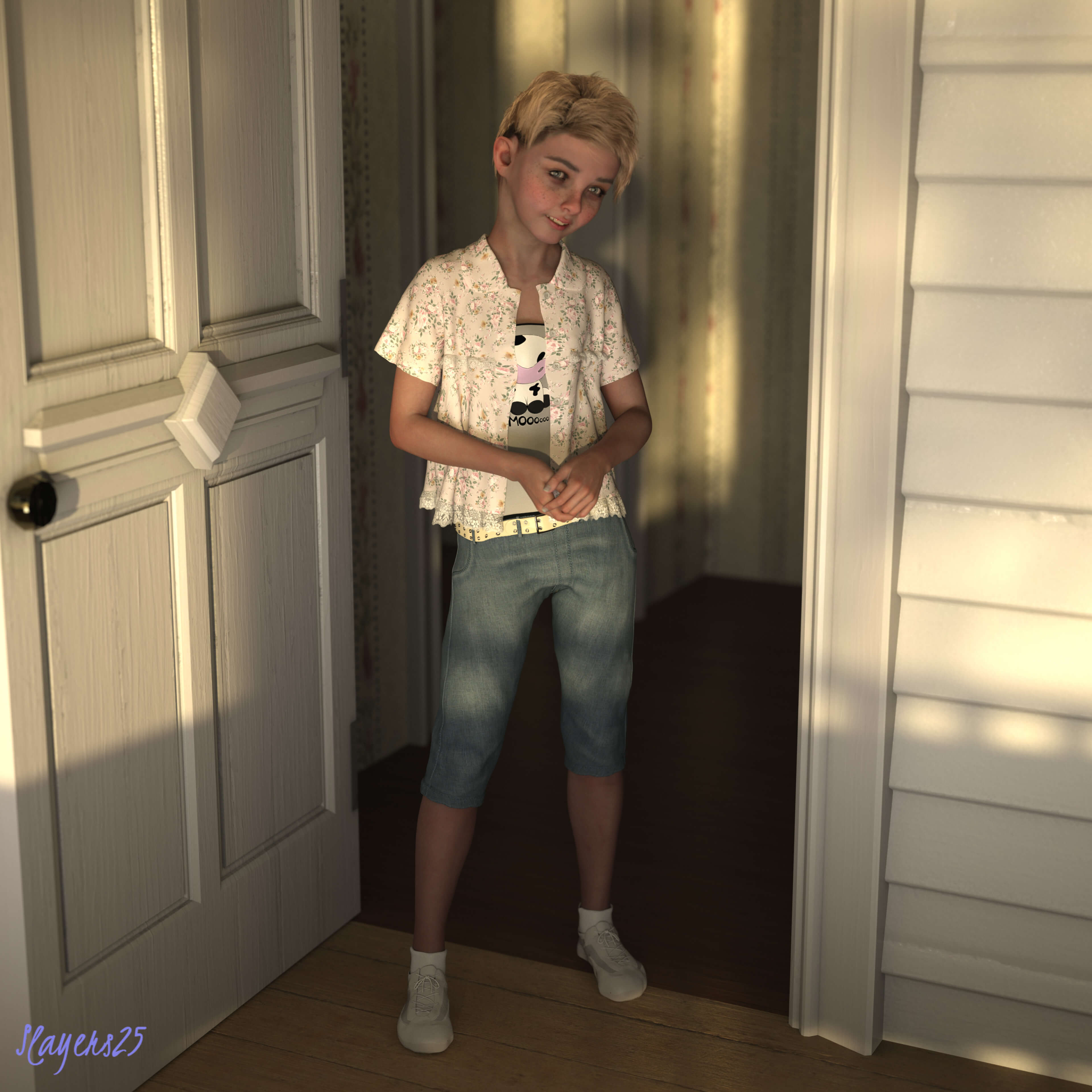Hello 3D Render, Digital Art by Slashed_999