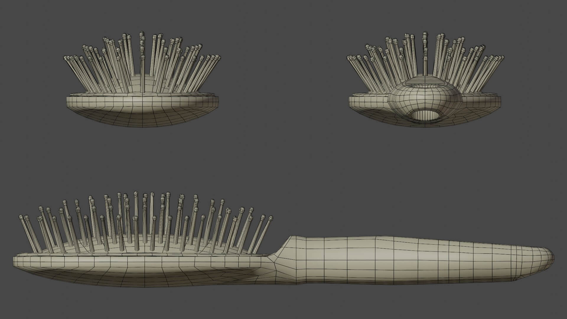 Hairbrush Rivaldy Professional - 3D Model by Slater711