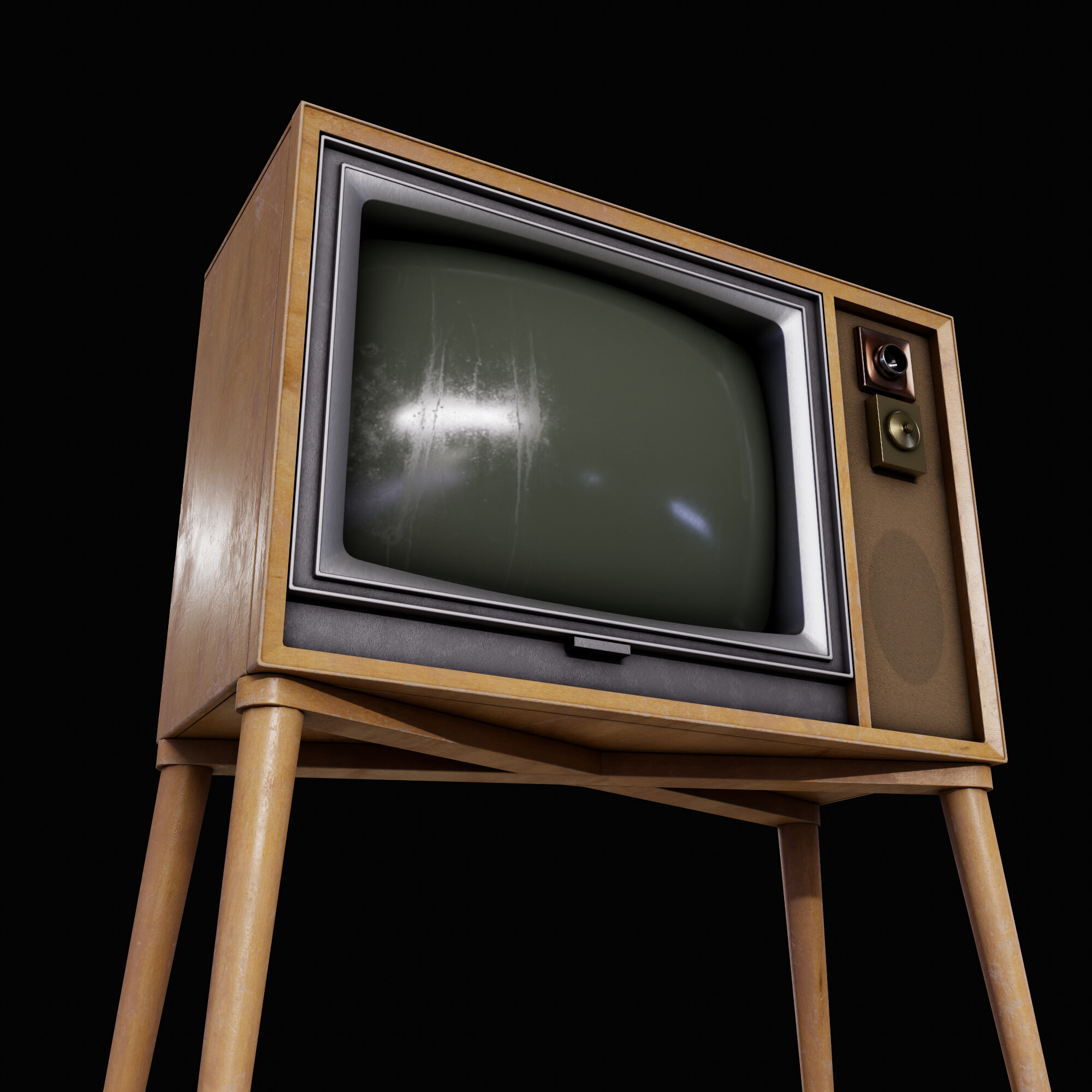 Old Retro TV - 3D Model by slavelichko