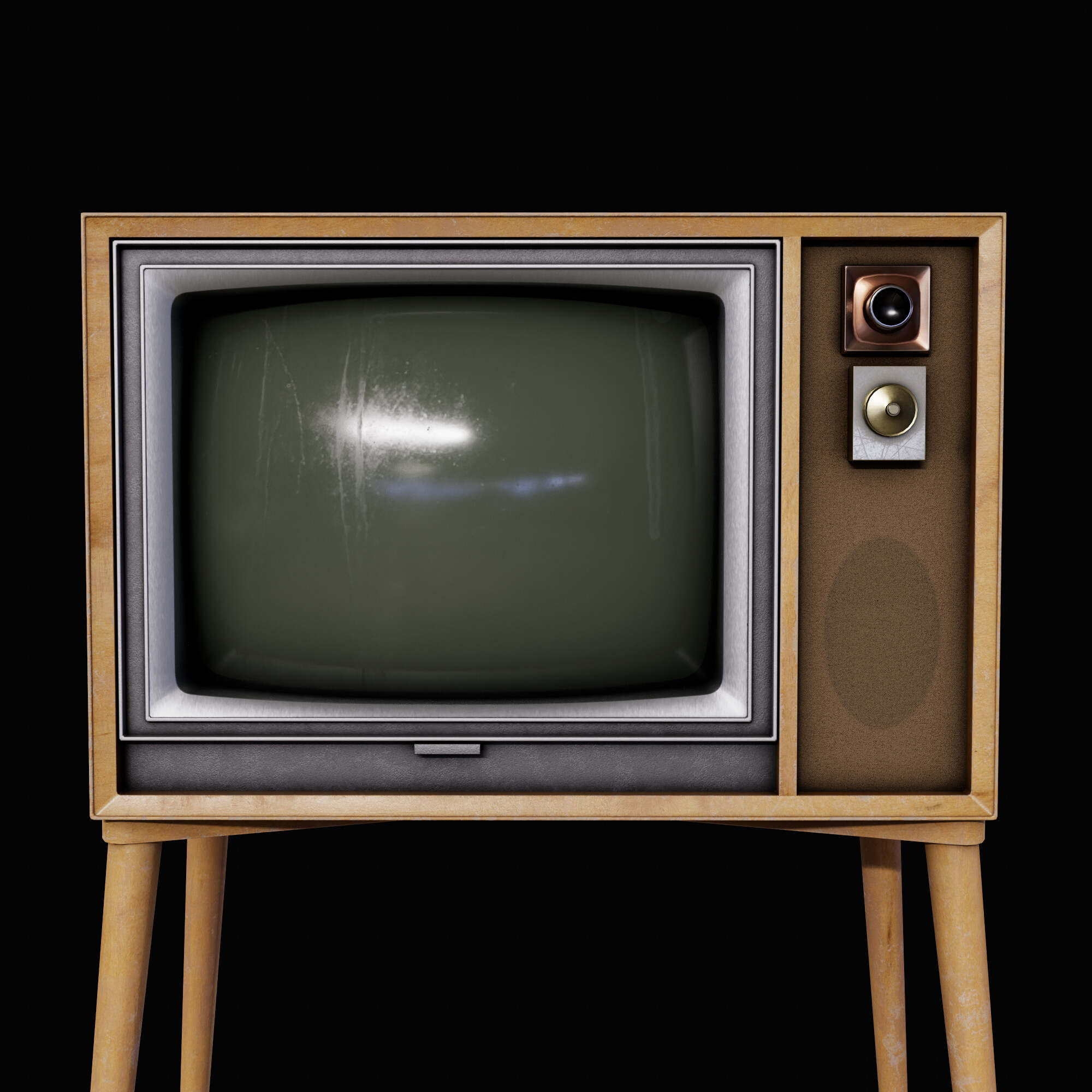 Old Retro TV - 3D Model by slavelichko
