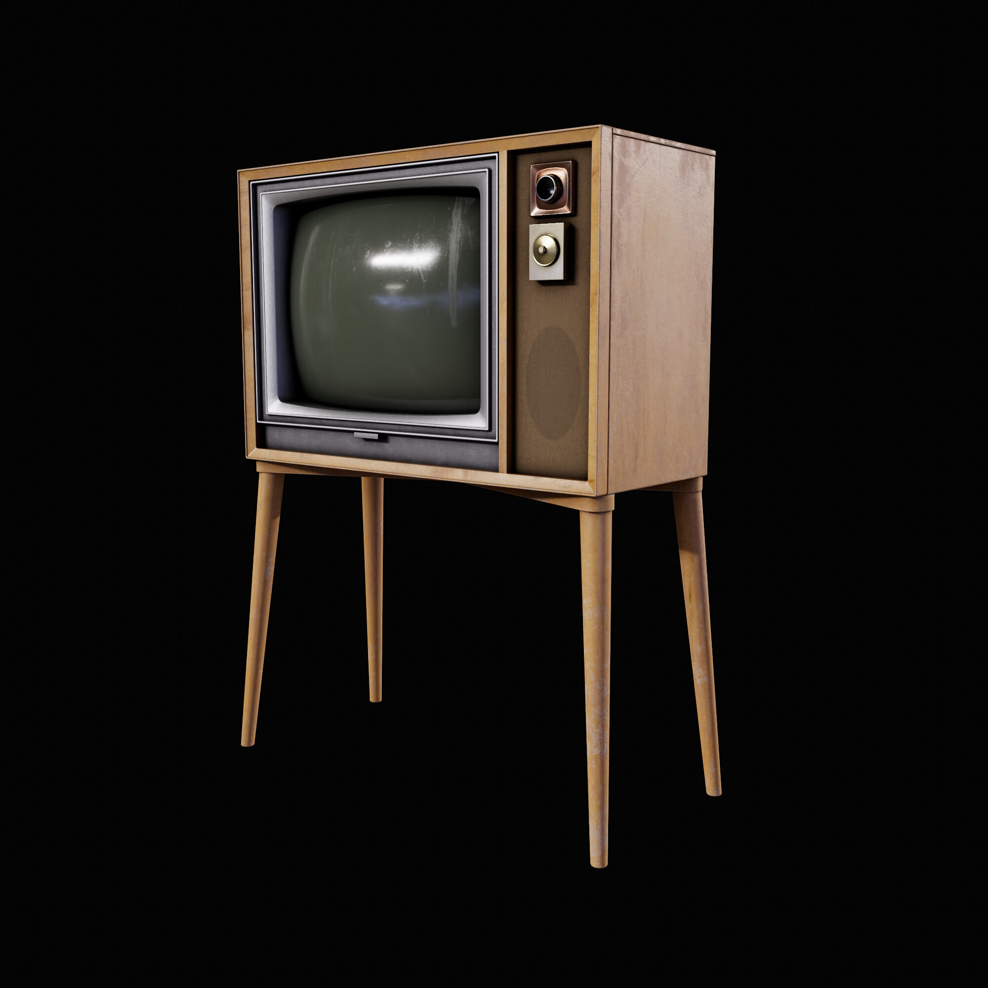 Old Retro TV - 3D Model by slavelichko