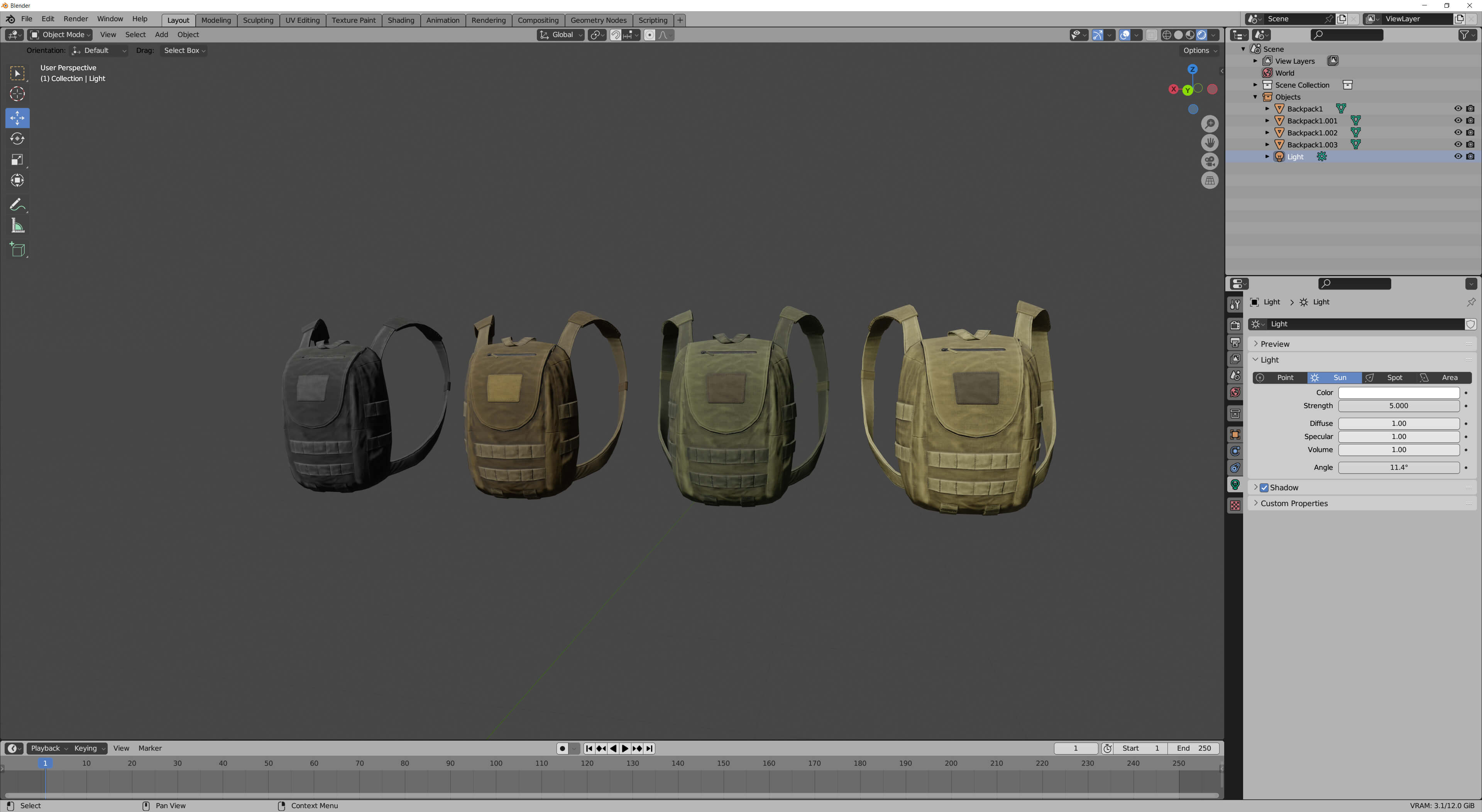 Modern Backpack - 3D Model by Slayver
