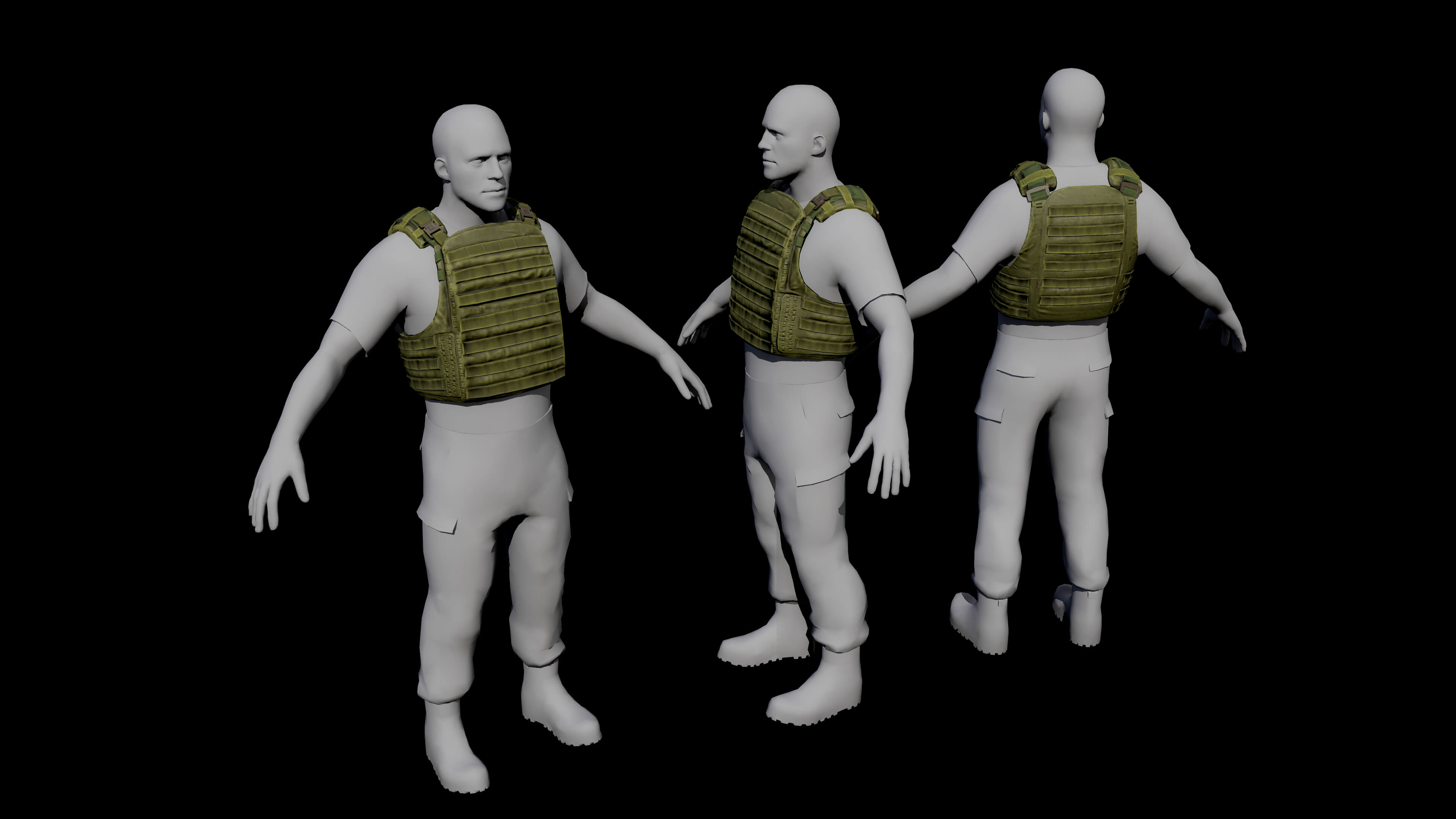 Flak vest military - 3D Model by Slayver