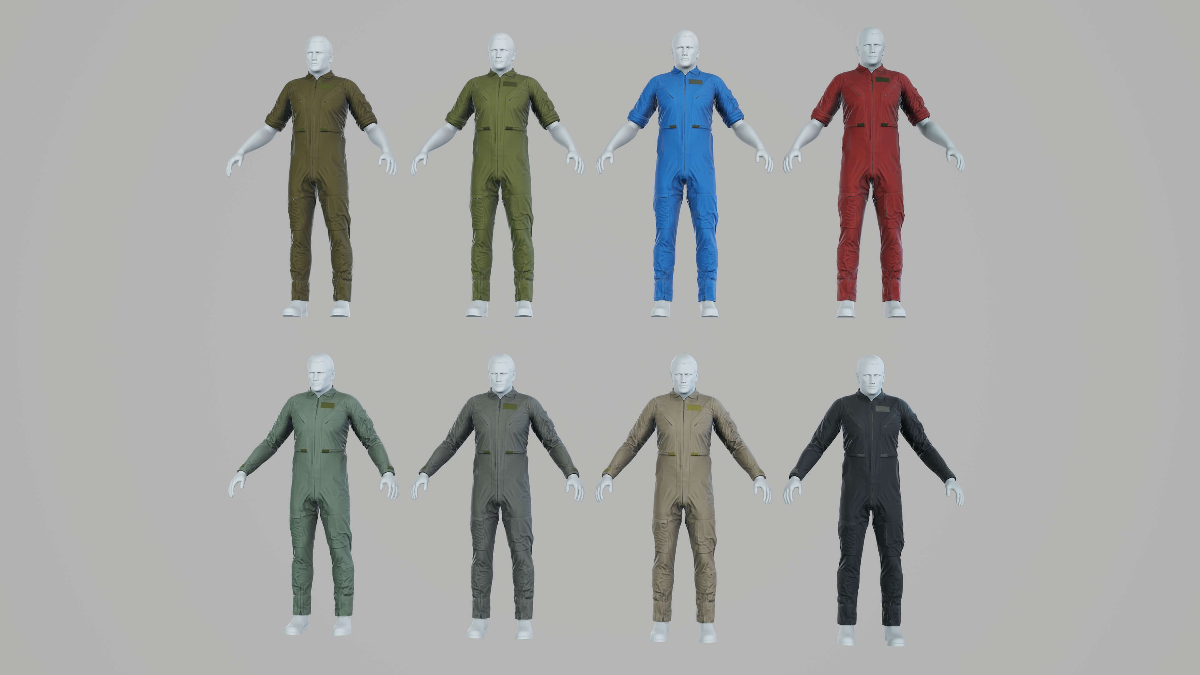 Military flight suit - 3D Model by Slayver