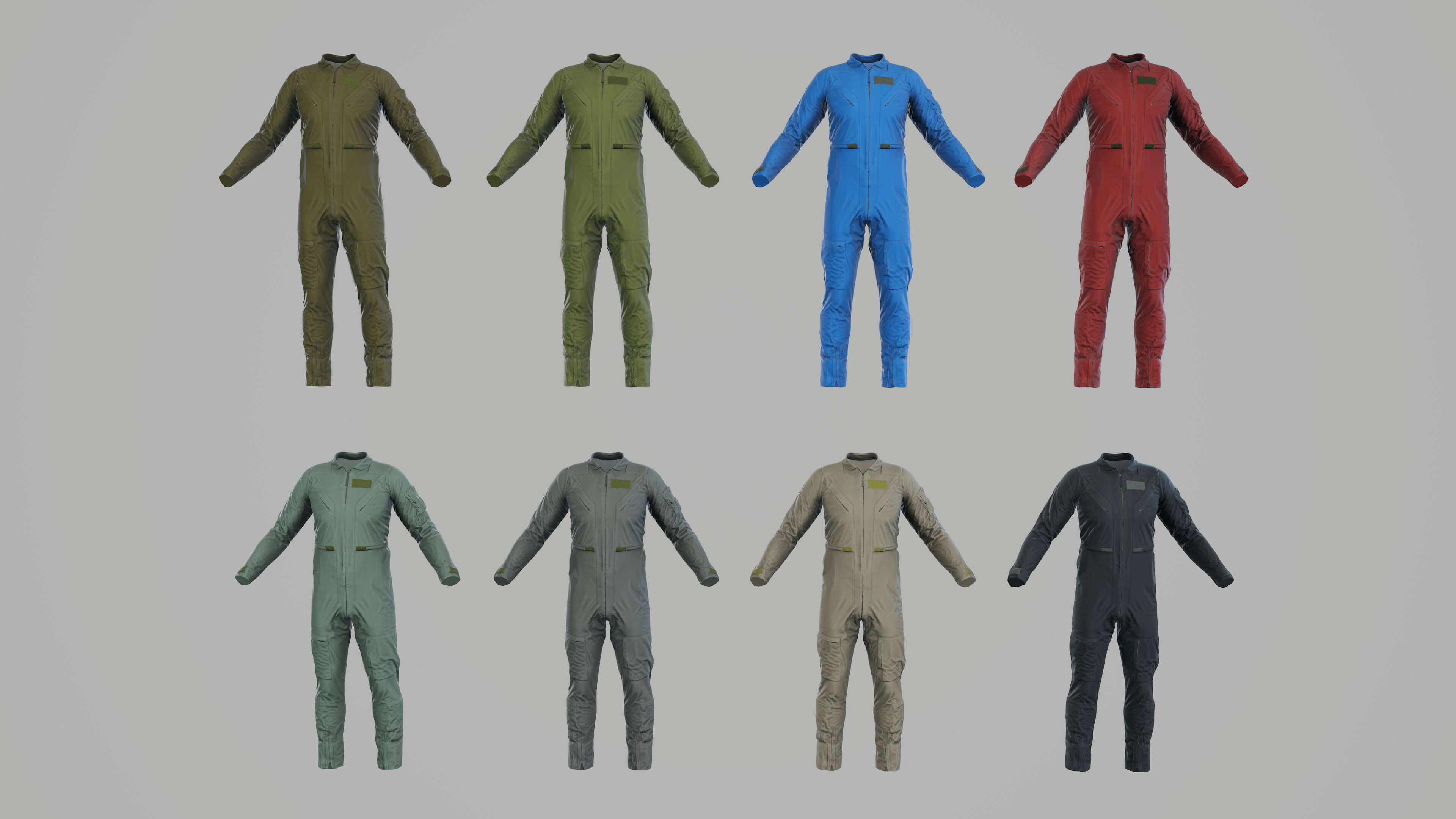 Military flight suit - 3D Model by Slayver