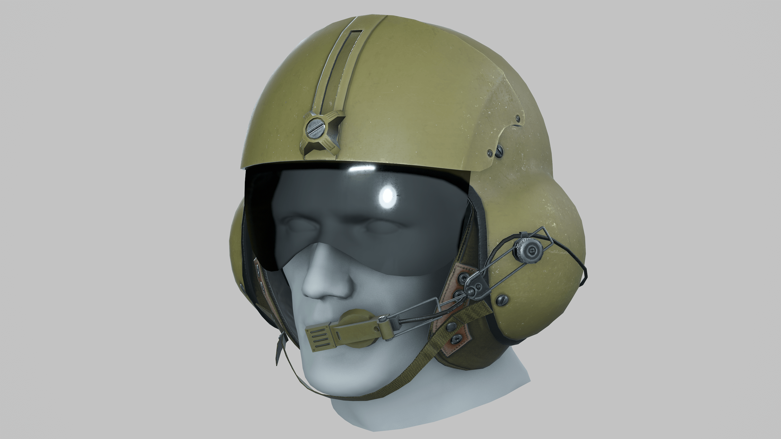 Gentex SPH4 Fight Helmet 3D Render, Digital Art by Slayver