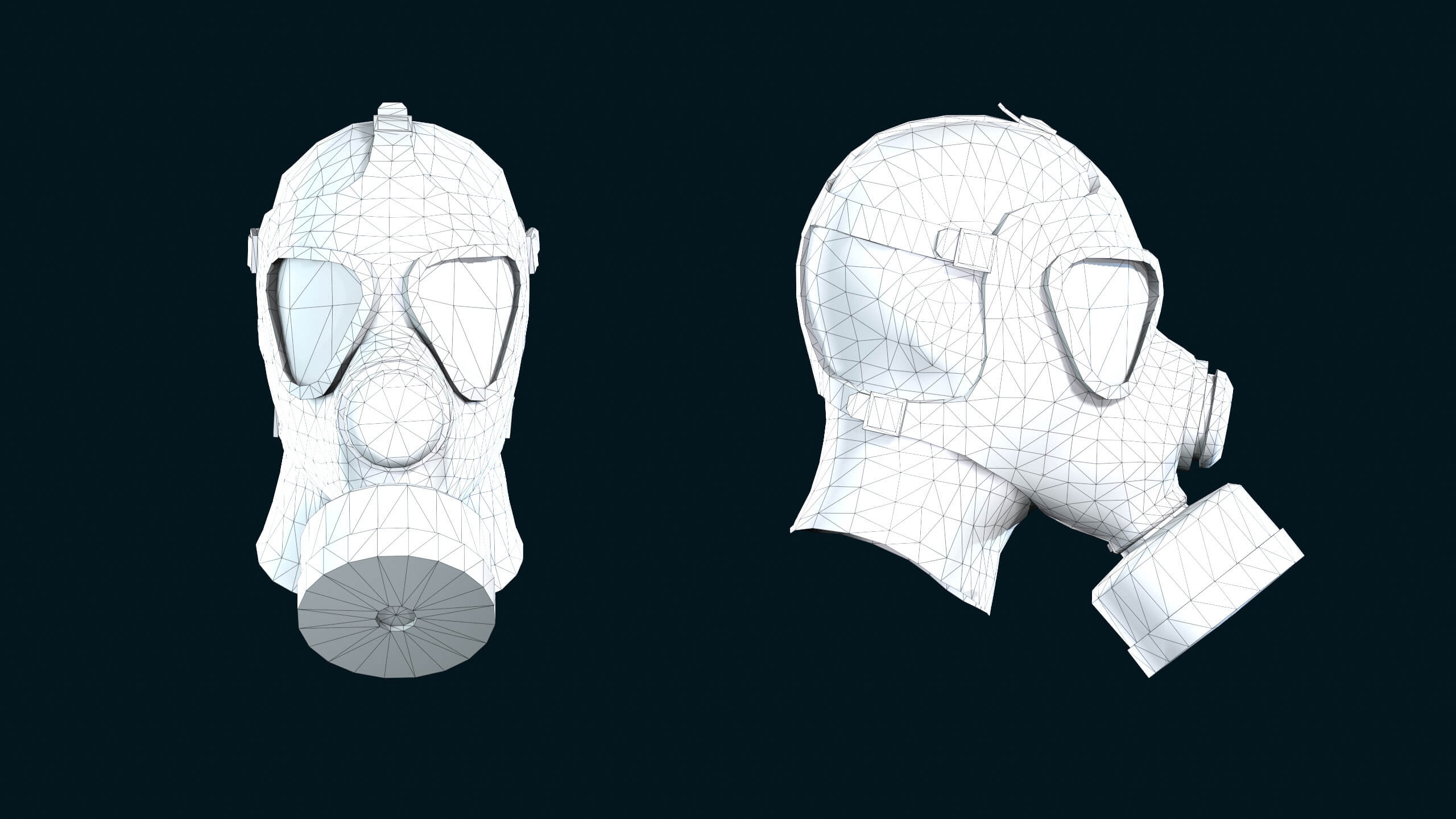 Gas Mask M65 - 3D Model by Slayver