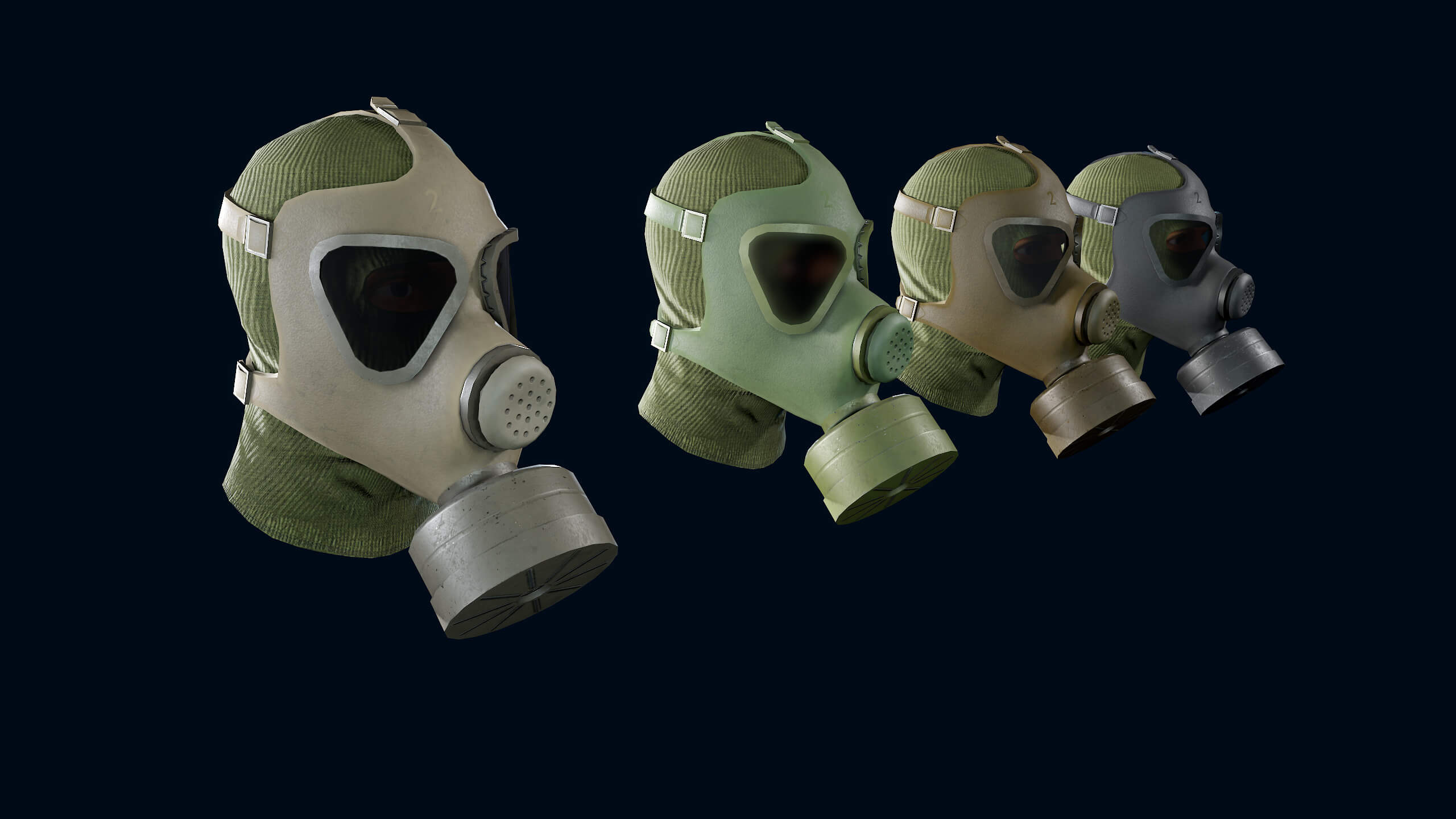 Gas Mask M65 - 3D Model by Slayver