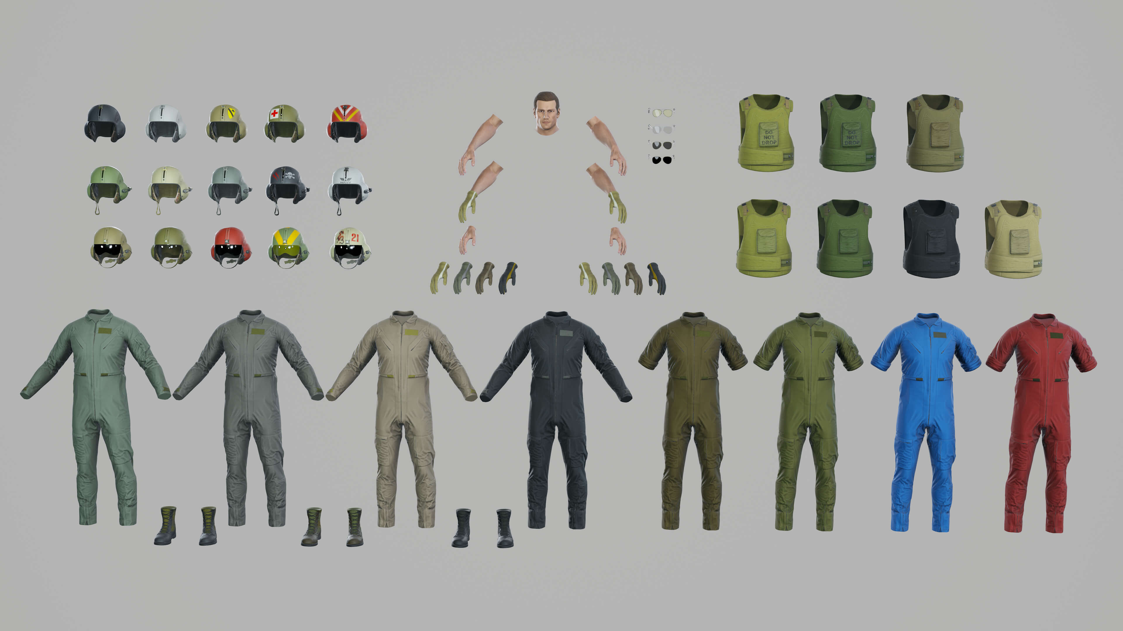 Helicopter Pilot - 3D Model by Slayver