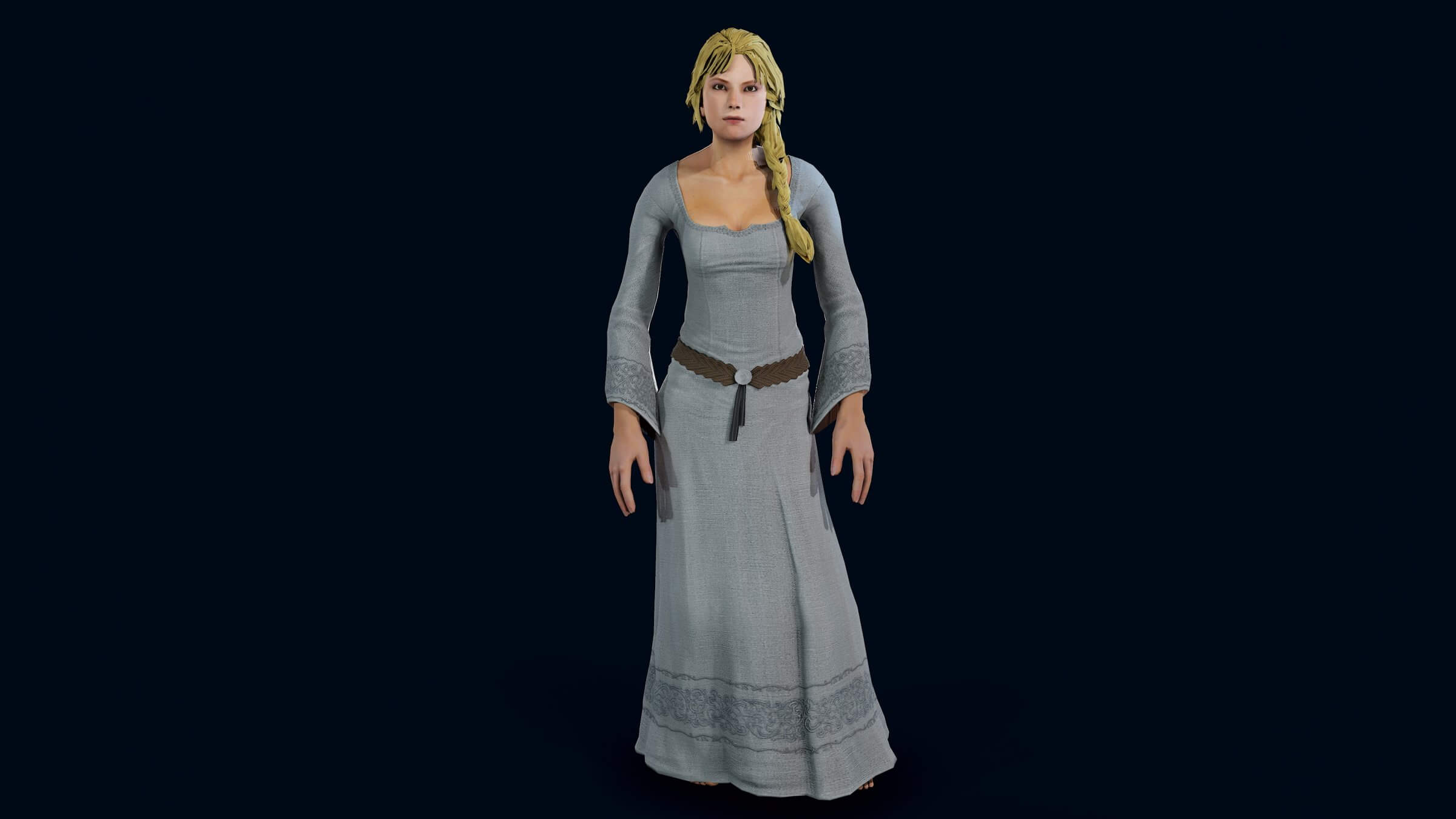 Medieval Female - 3D Model by Slayver