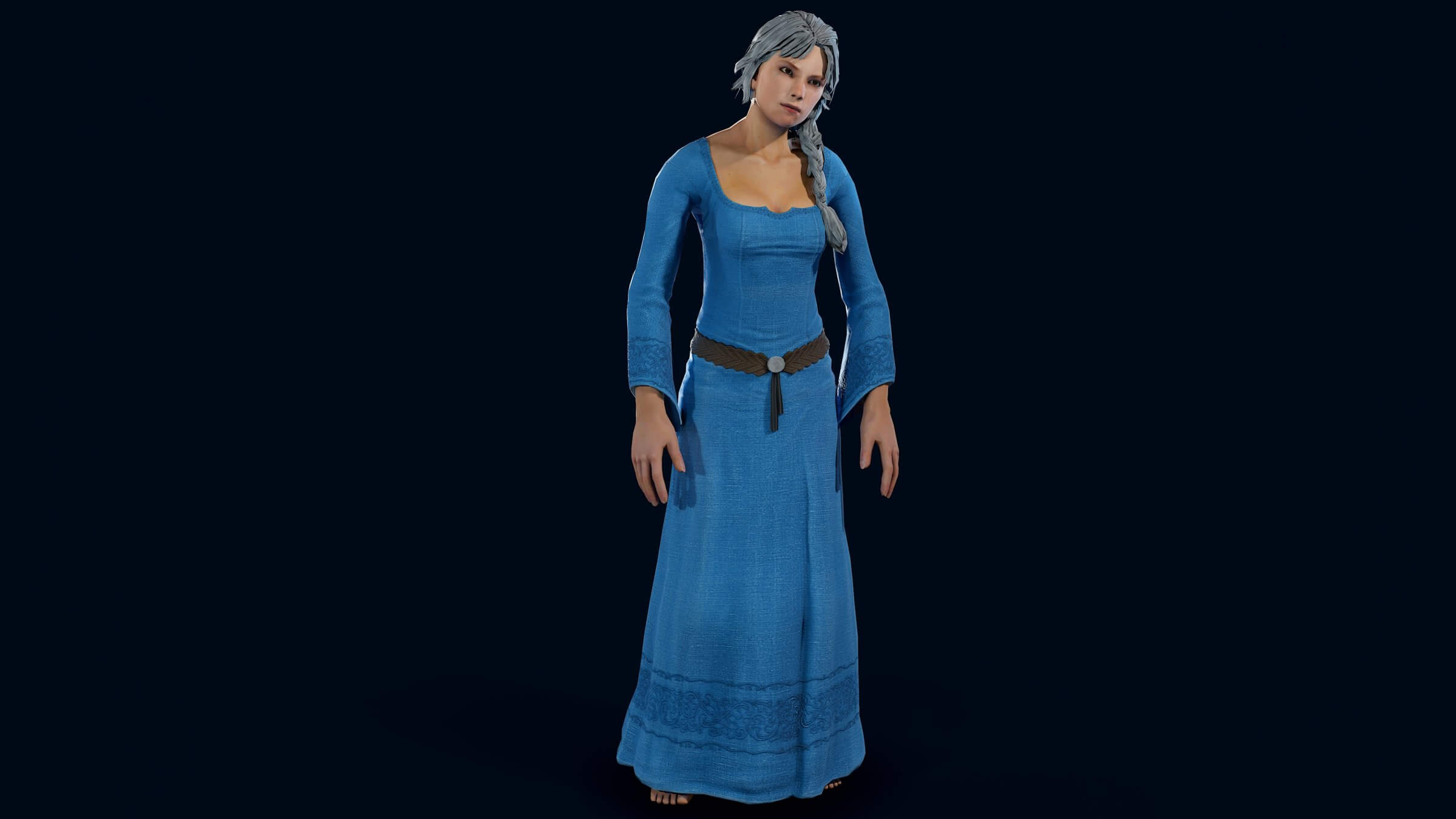 Medieval Female - 3D Model by Slayver
