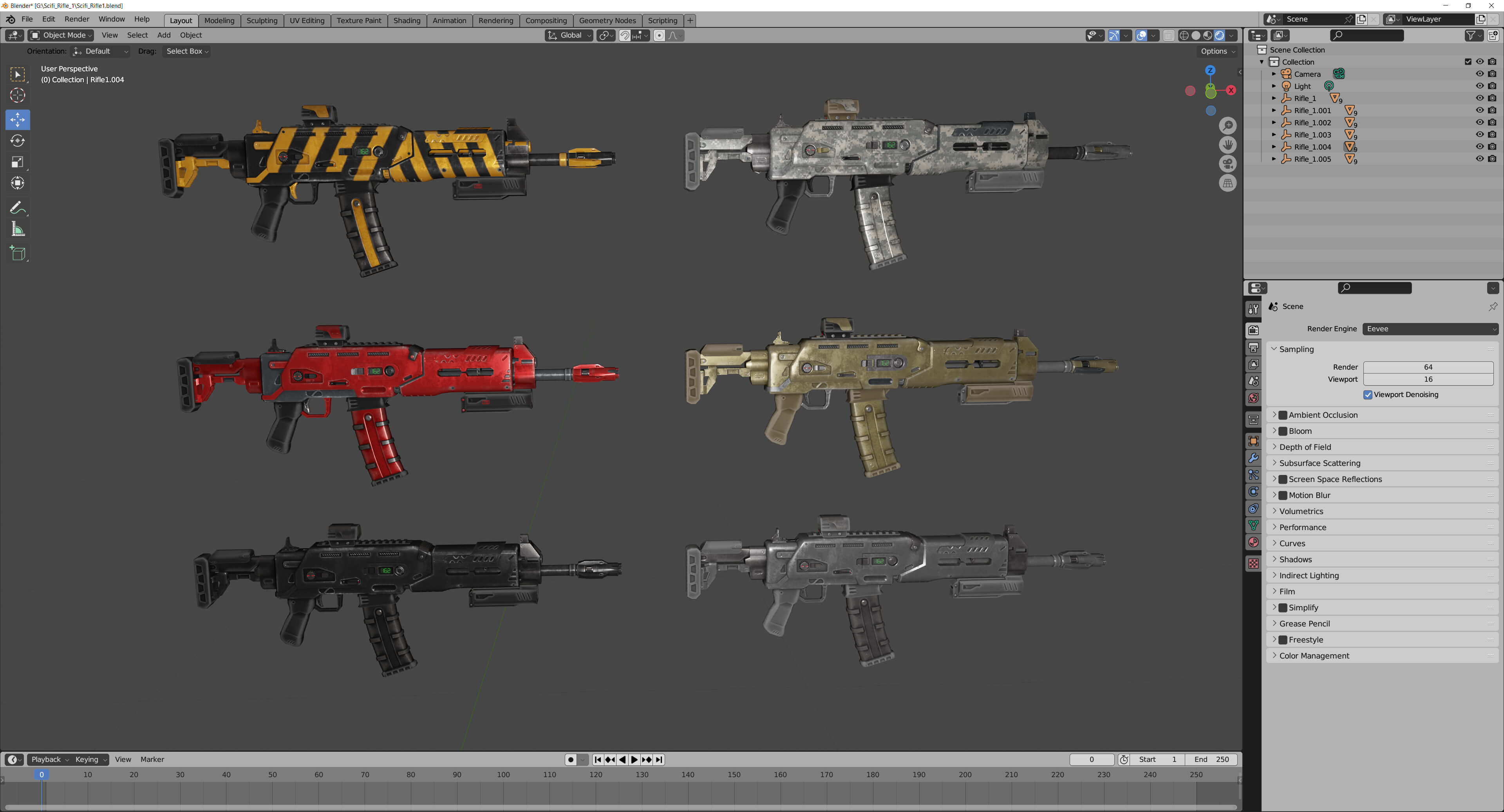 Sci-Fi Rifle "Minotaurus" 3D Model by Slayver