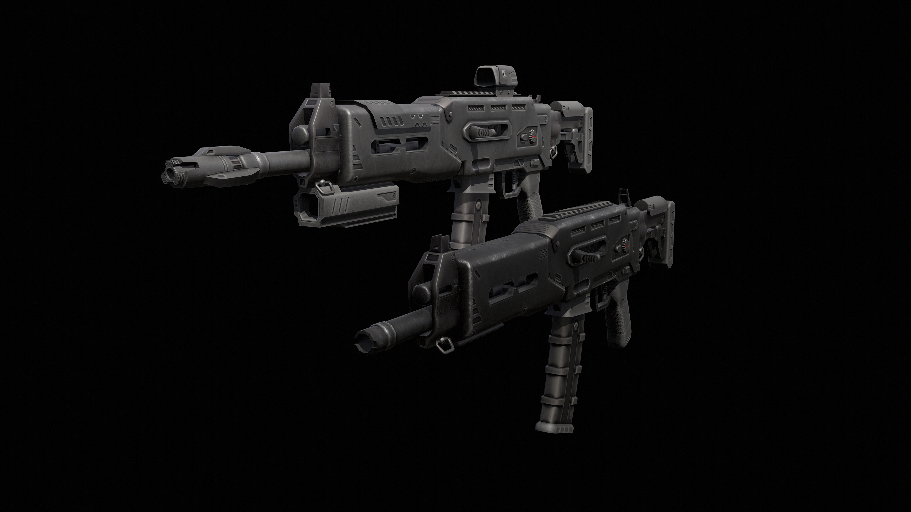 Sci-Fi Rifle "Minotaurus" 3D Model by Slayver