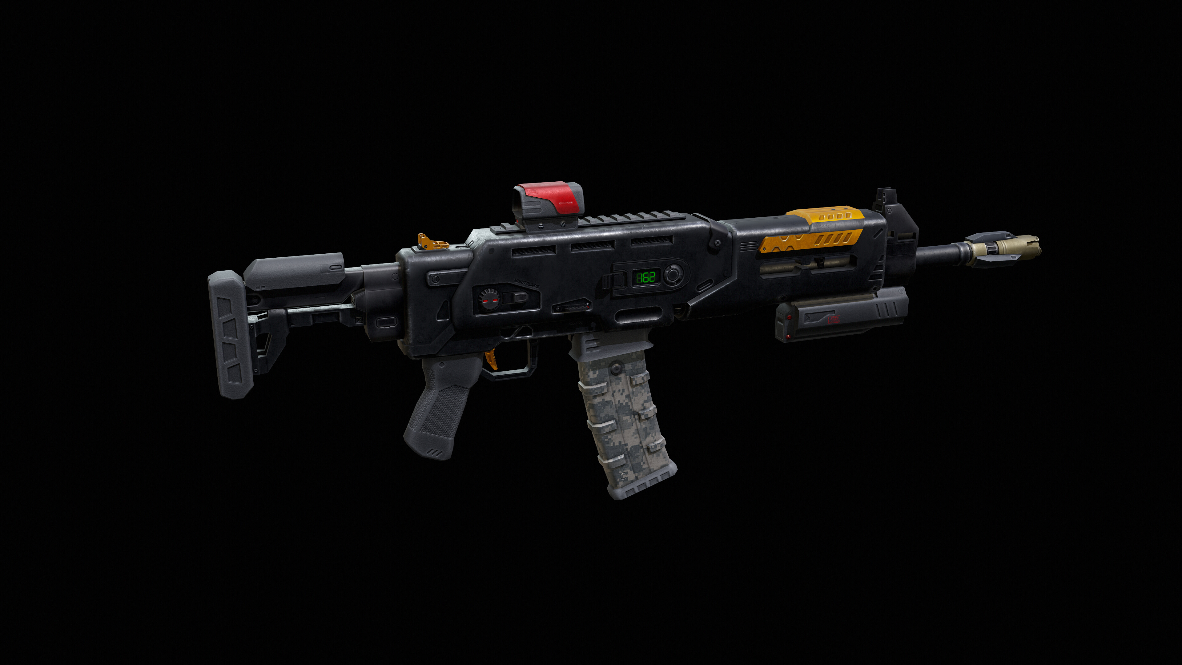 Sci-Fi Rifle "Minotaurus" 3D Model by Slayver