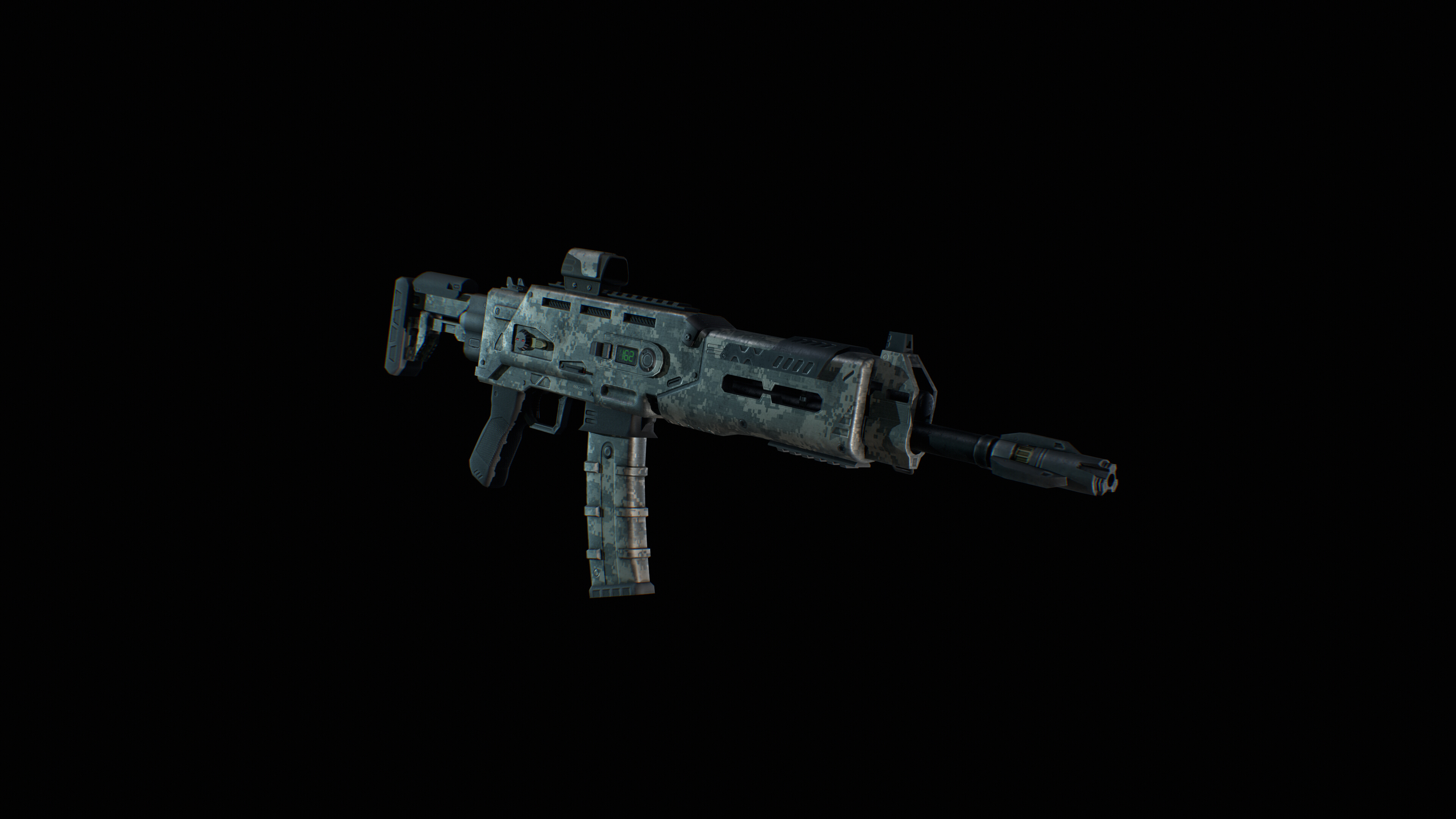 Sci-Fi Rifle "Minotaurus" 3D Model by Slayver