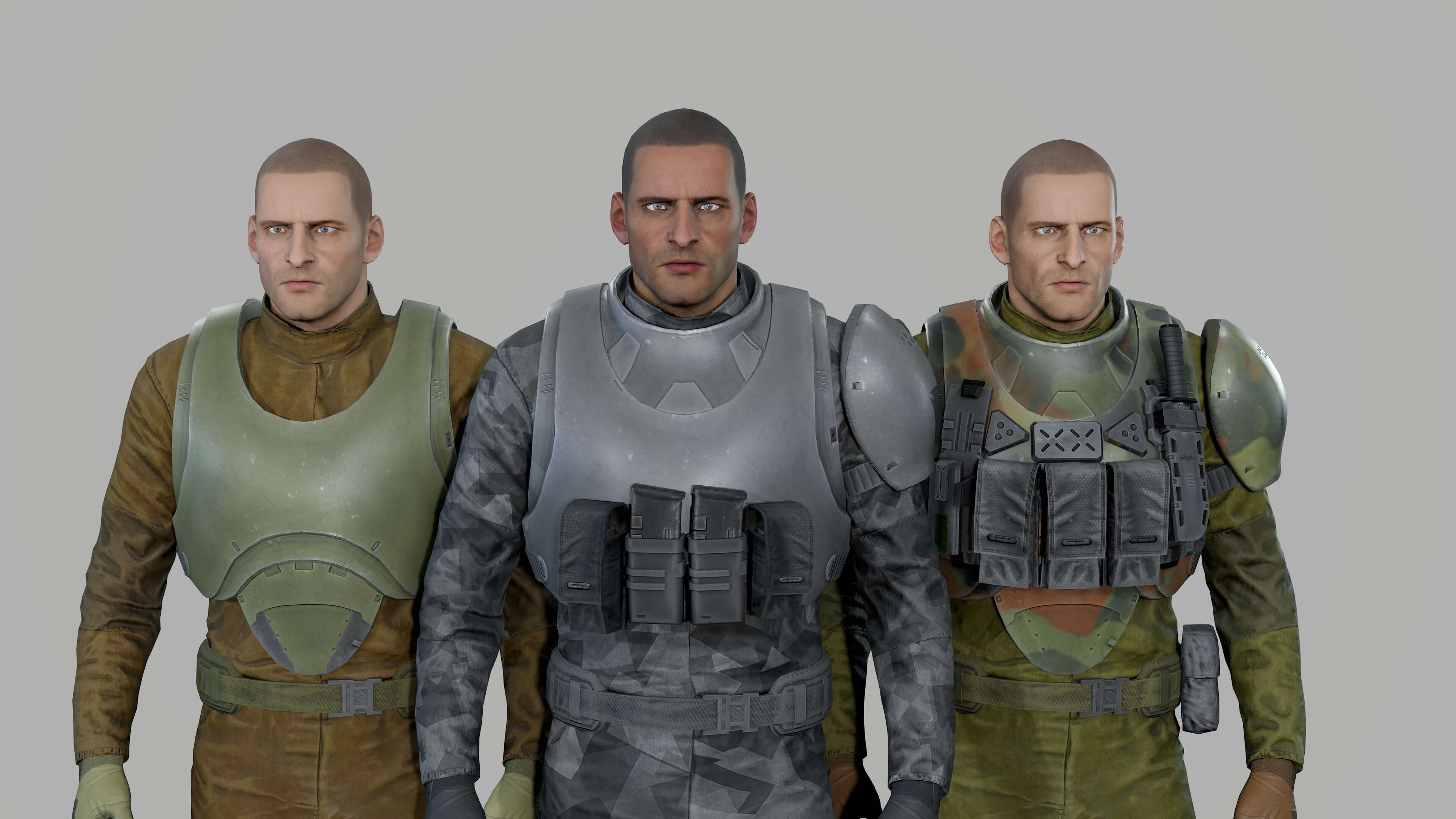 Sci-Fi Trooper 3D Model by Slayver