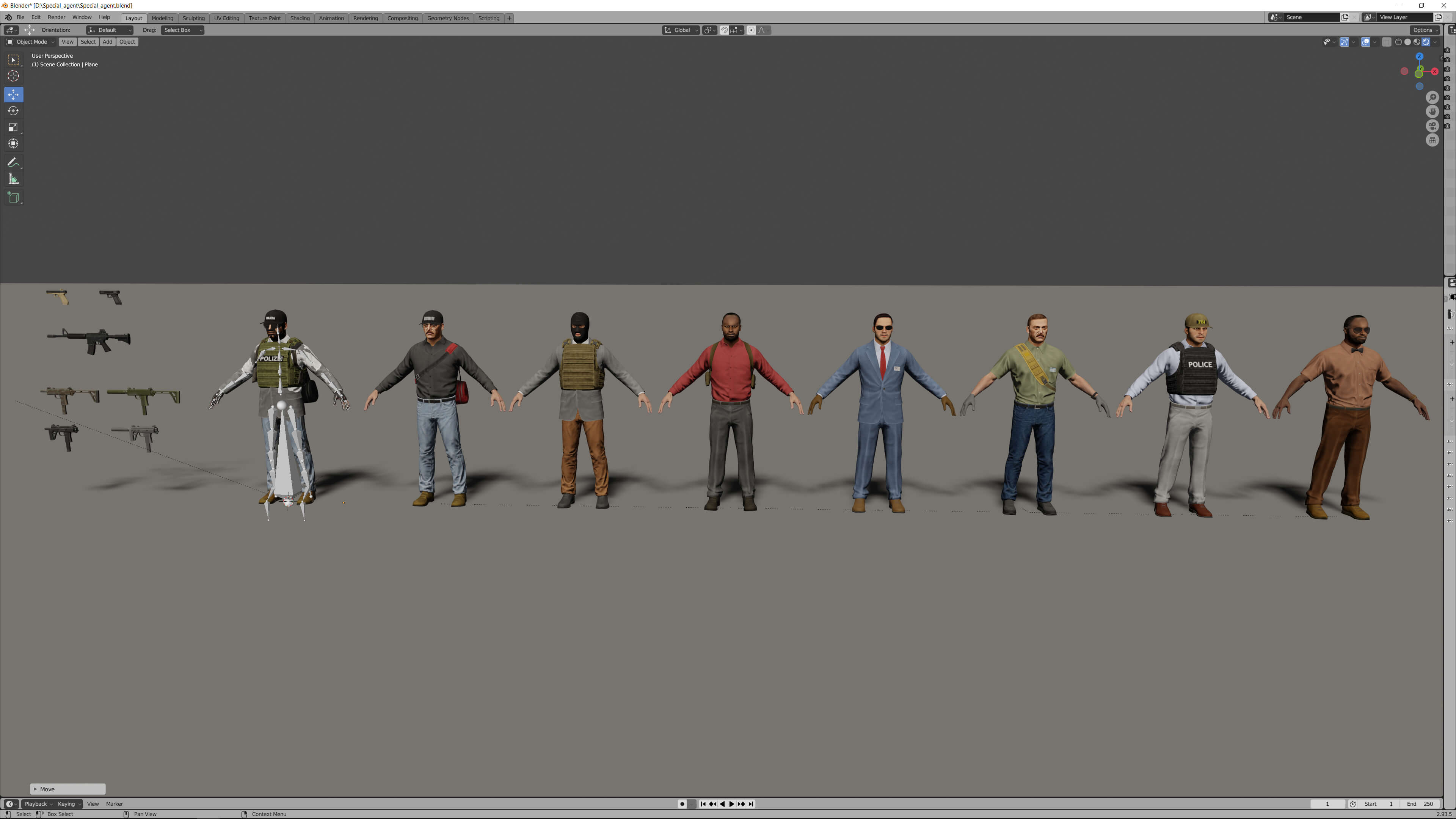 Special Agent - 3D Model by Slayver