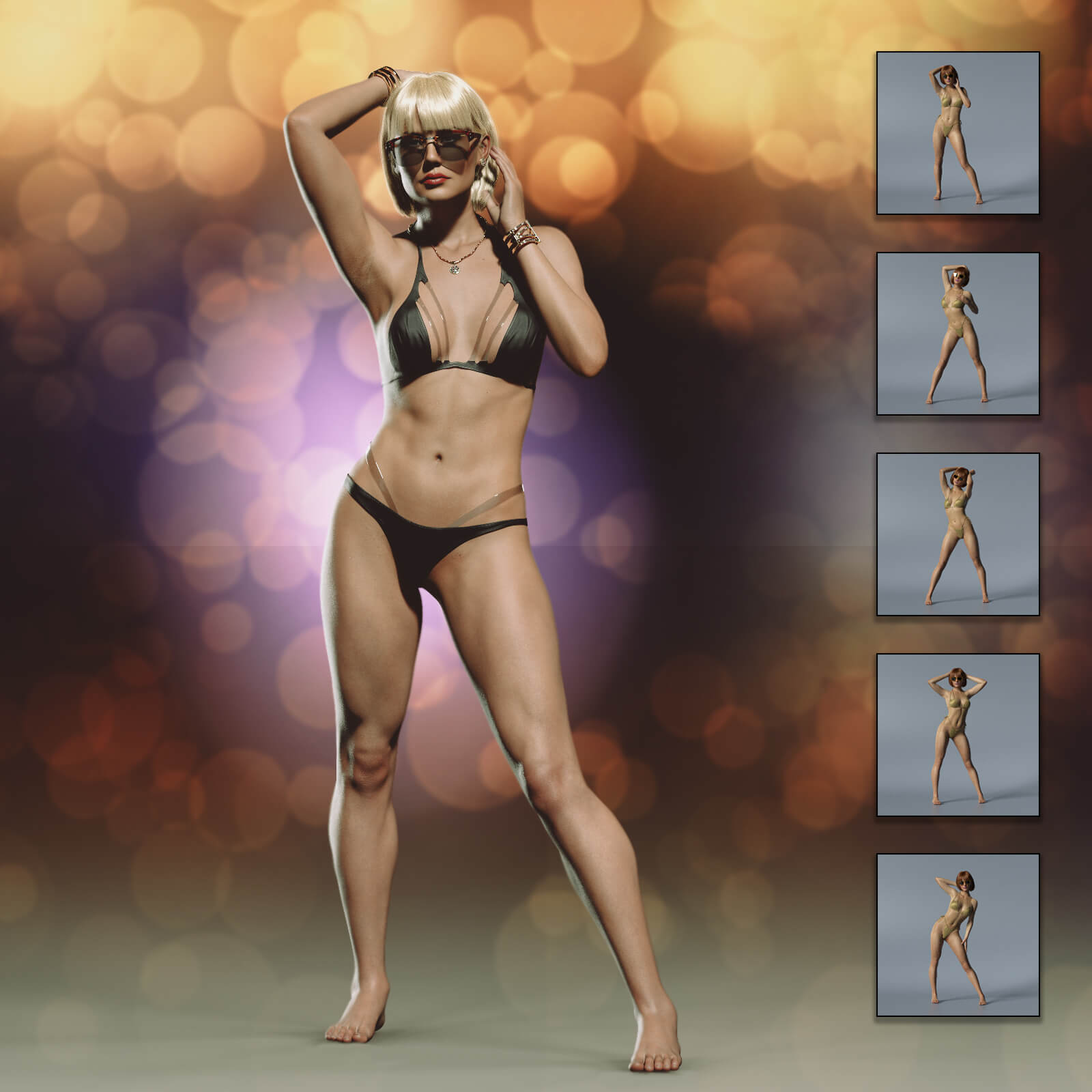 S3D Beach Poses for Genesis 8 and 8.1 Female - Daz Content by Slide3D