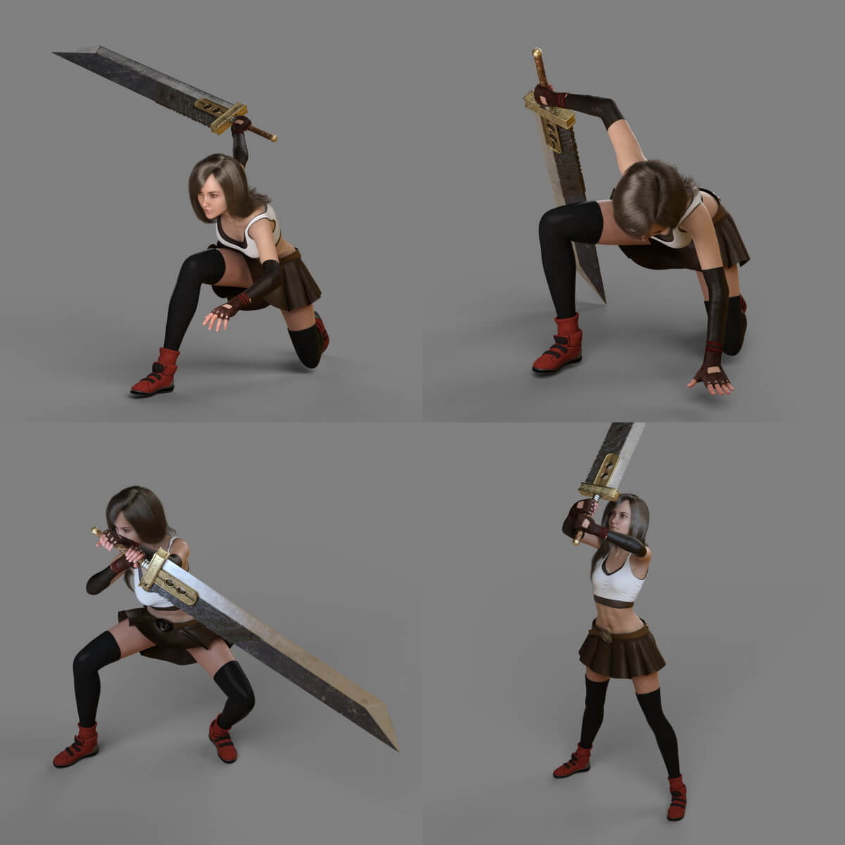 Action Poses Sword