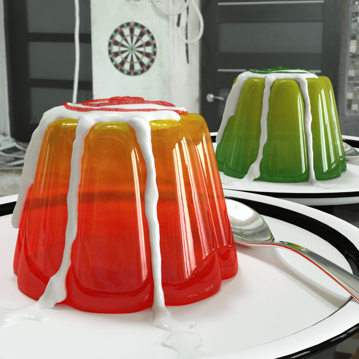Jelly Dessert 3D Render, Digital Art by Slipknot3D