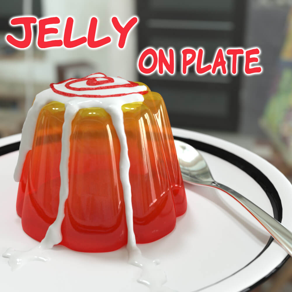 Jelly on Plate - Free Daz Content by Slipknot3D