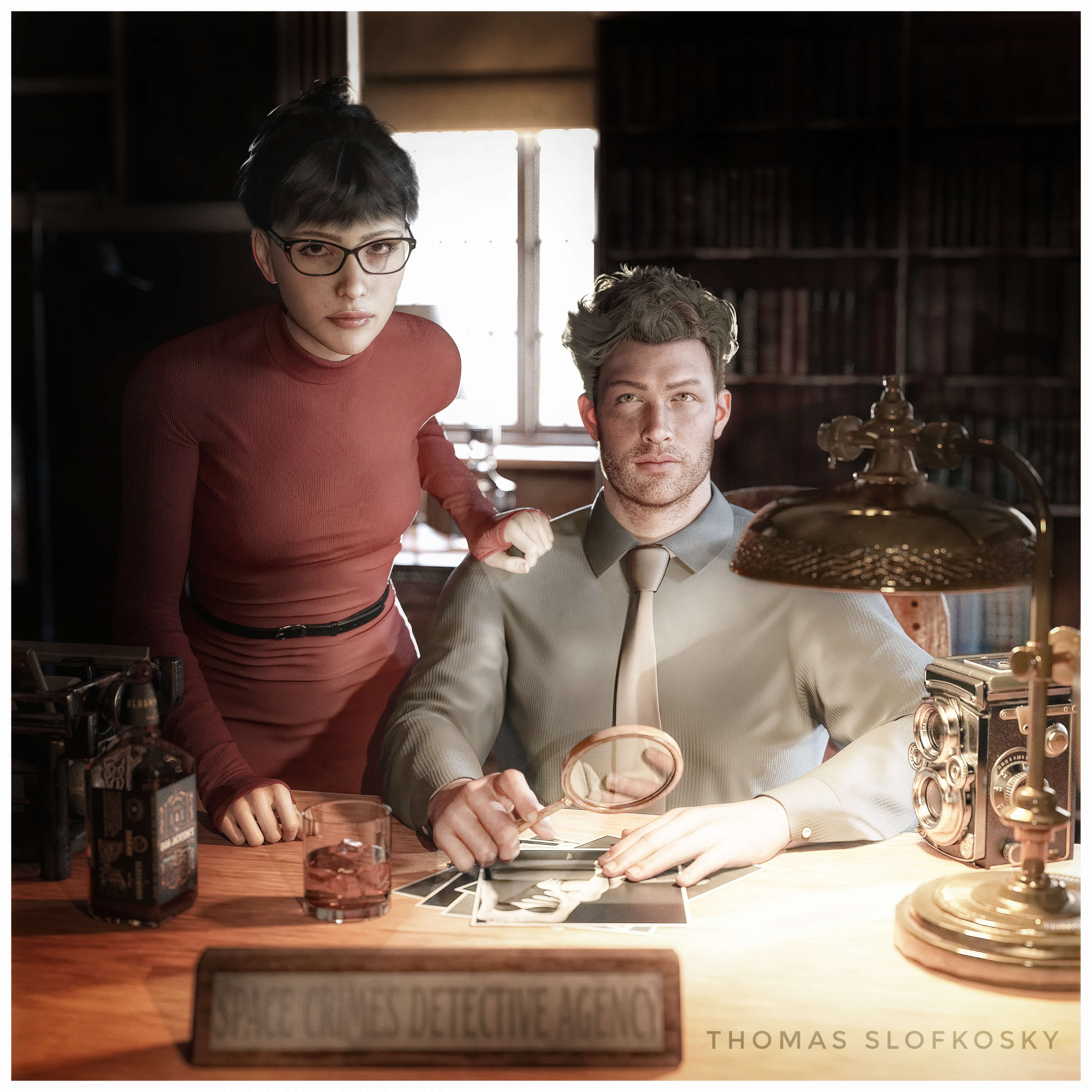 Day at the Office - Space Crimes 3D Render by slofkosky