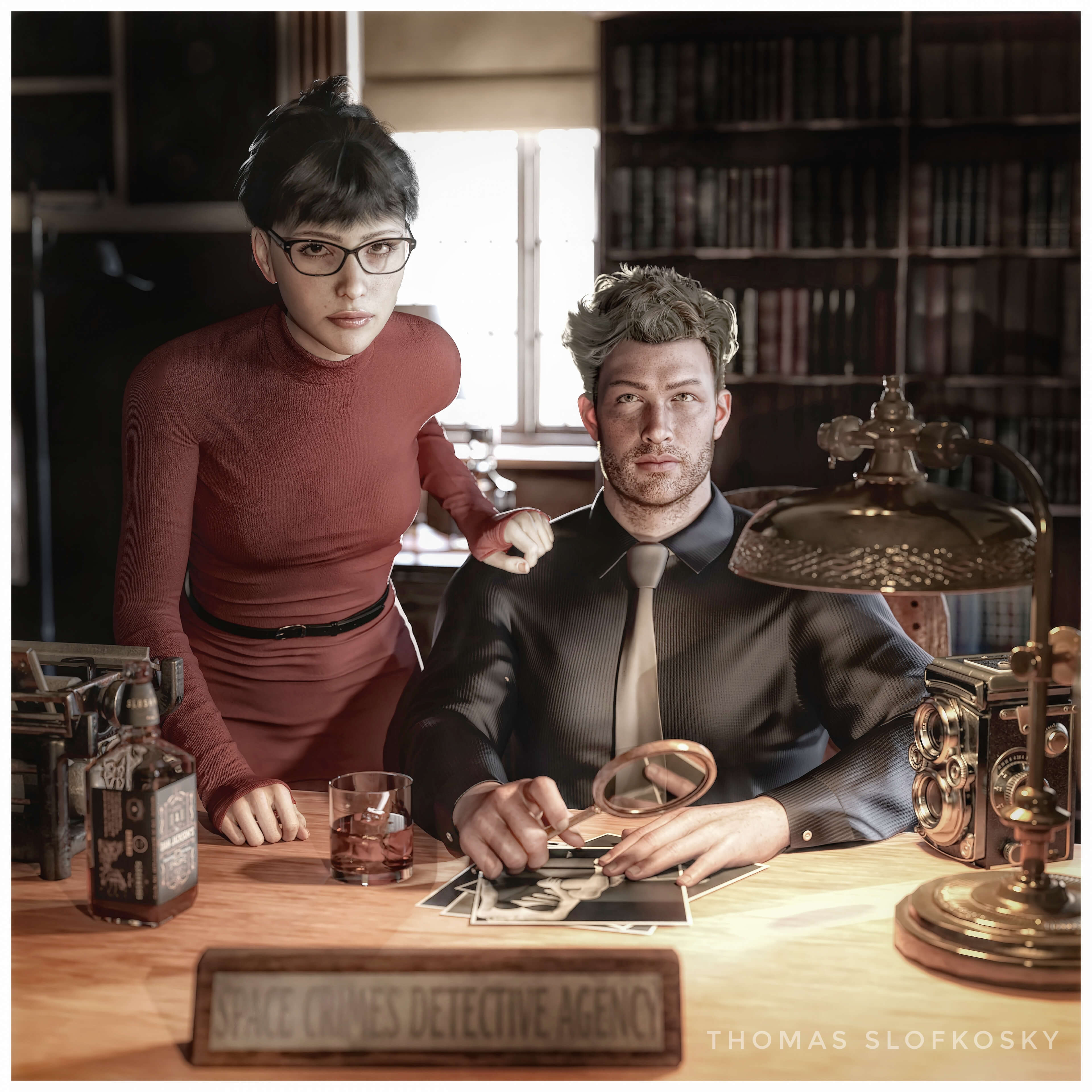 Day at the Office - Space Crimes 3D Render by slofkosky