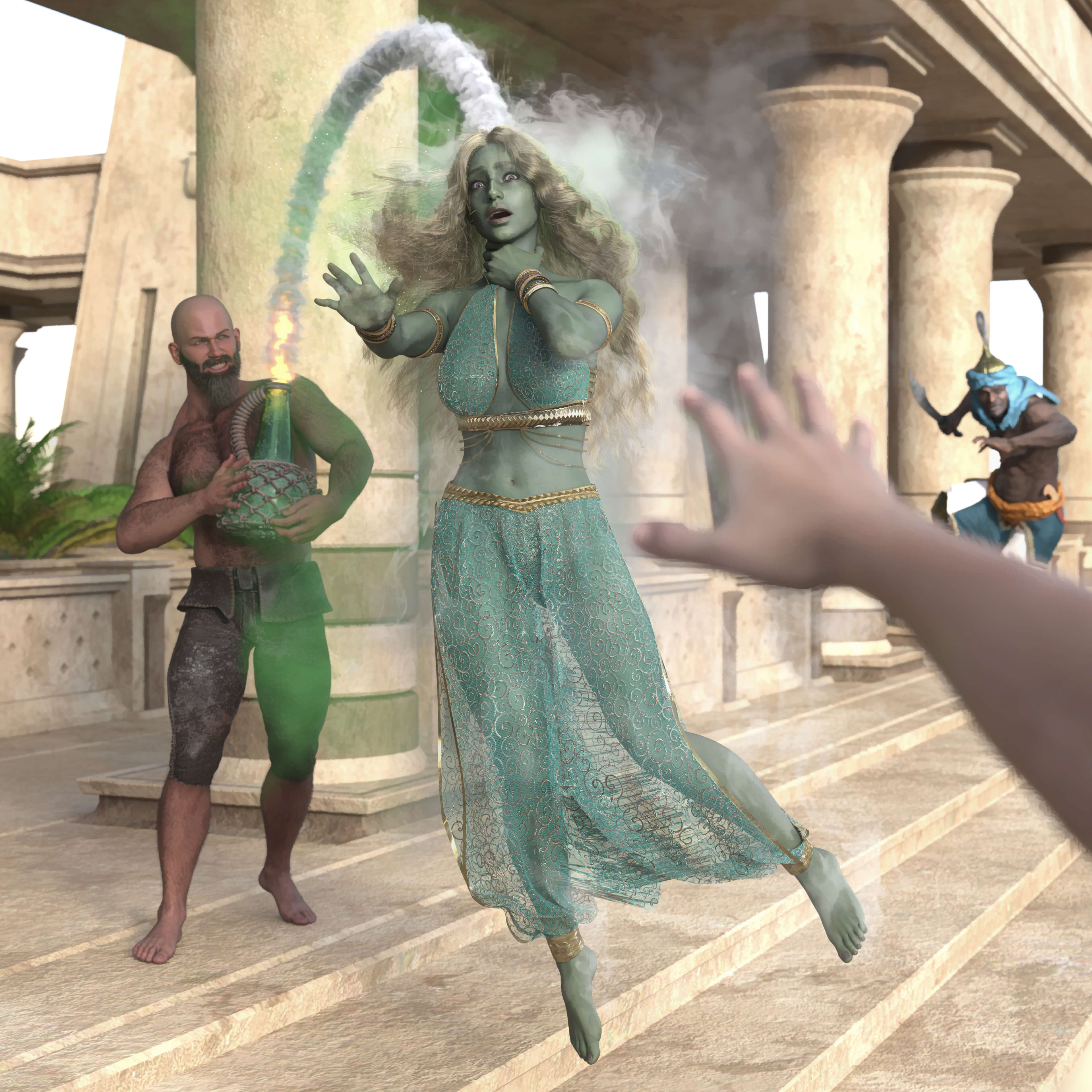 I Dreamed of Genie 3D Render, Digital Art by slofkosky