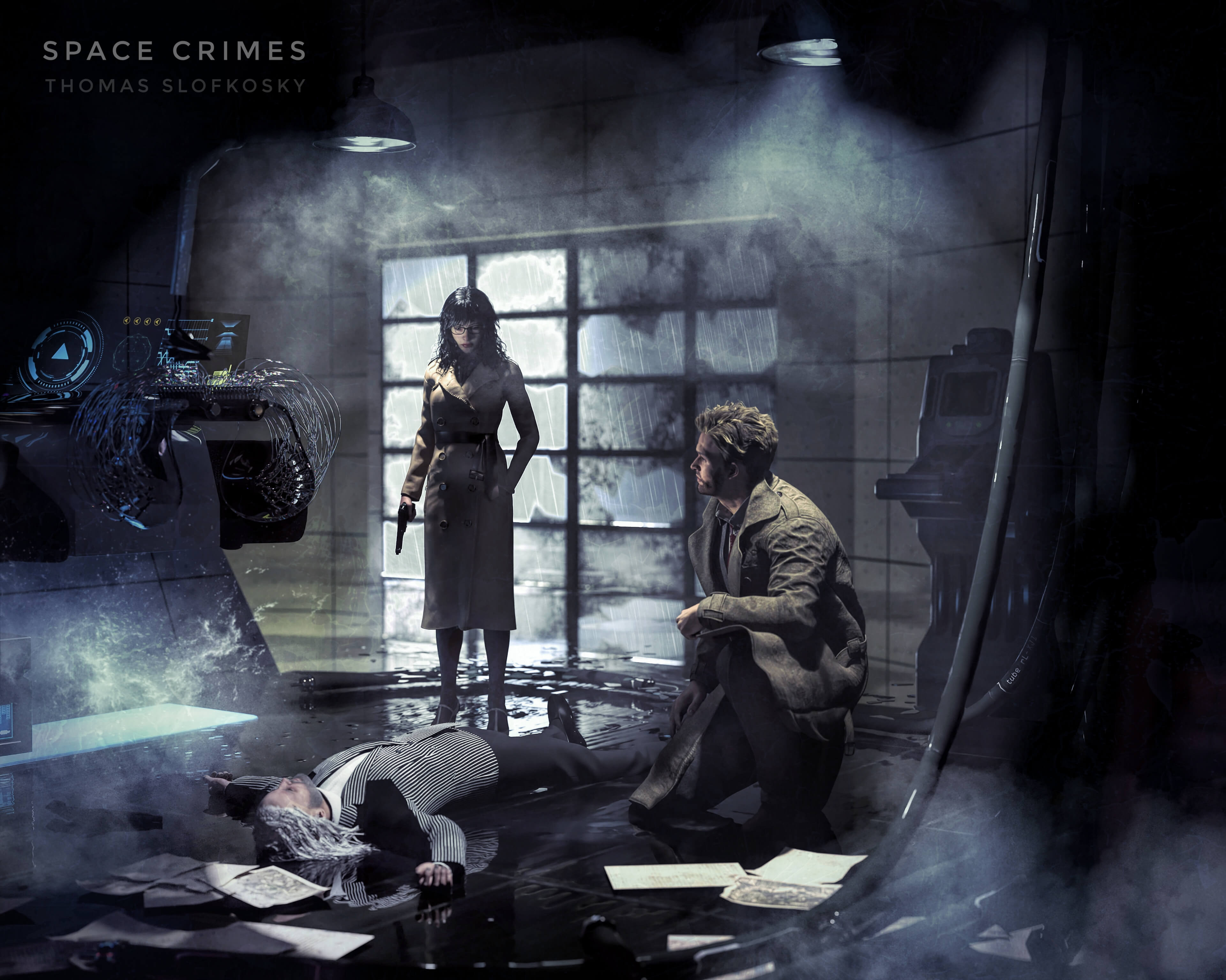 The Murder of Dr. Suong - Space Crimes 3D Render by slofkosky