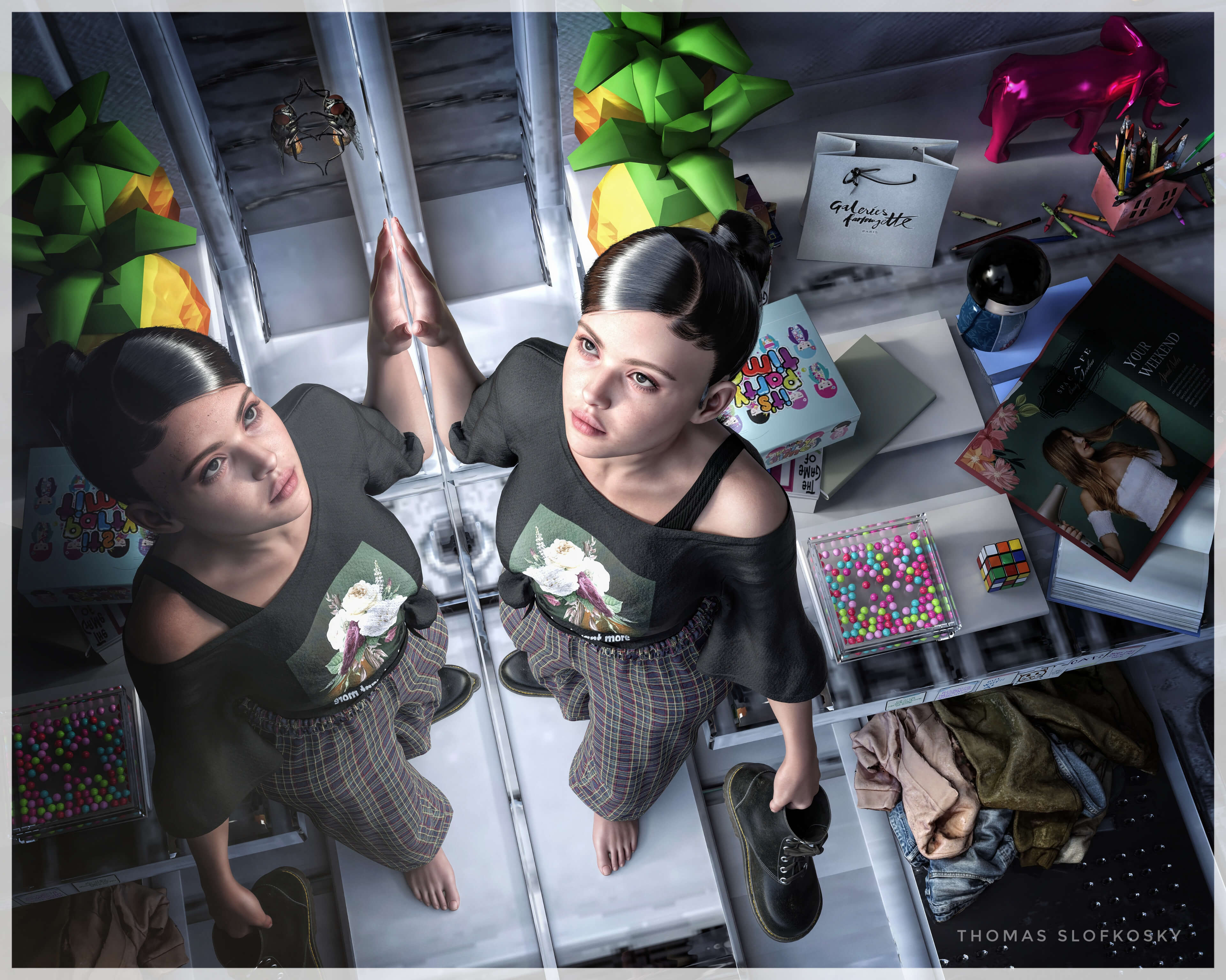 The Weak Point 3D Render, Digital Art by slofkosky