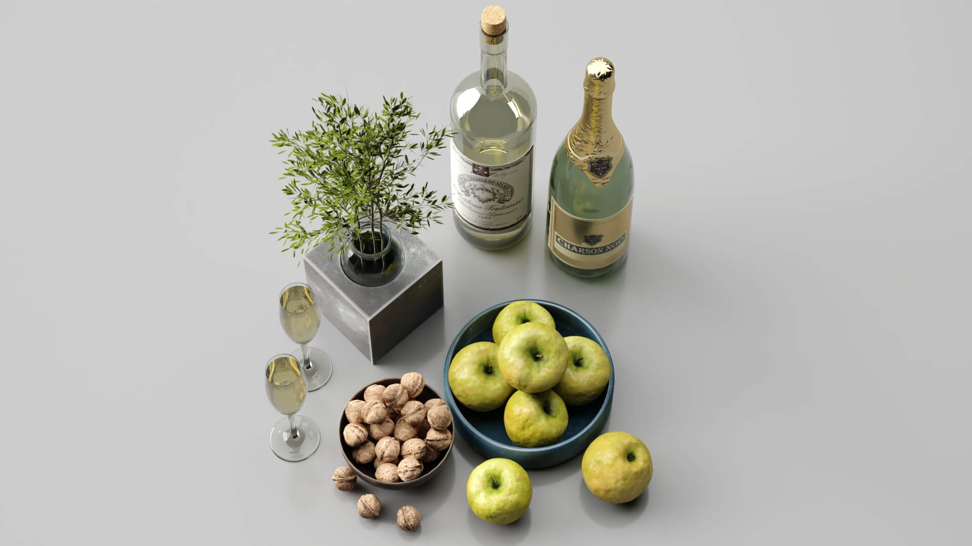 Apple Fruit Set 09 - 3D Model by Smart3DModels