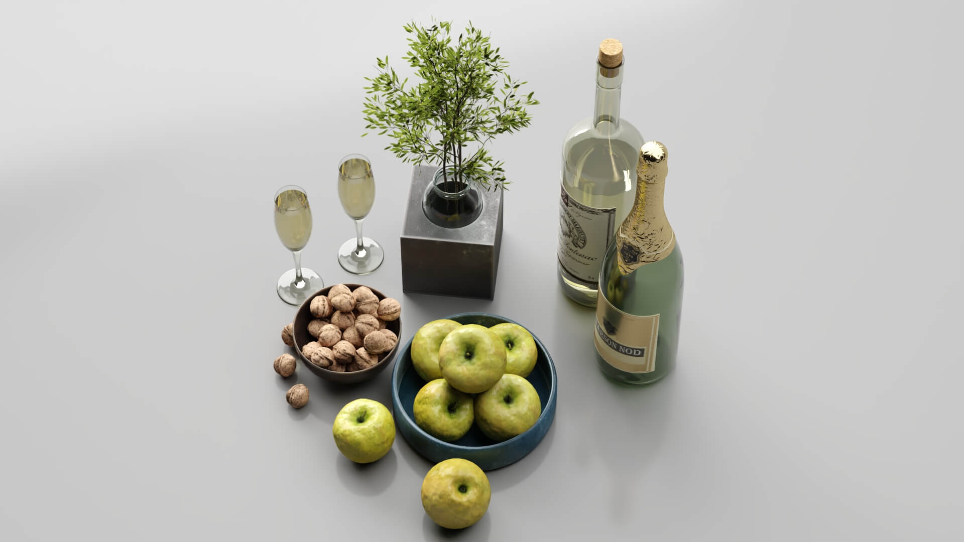 Apple Fruit Set 09 - 3D Model by Smart3DModels