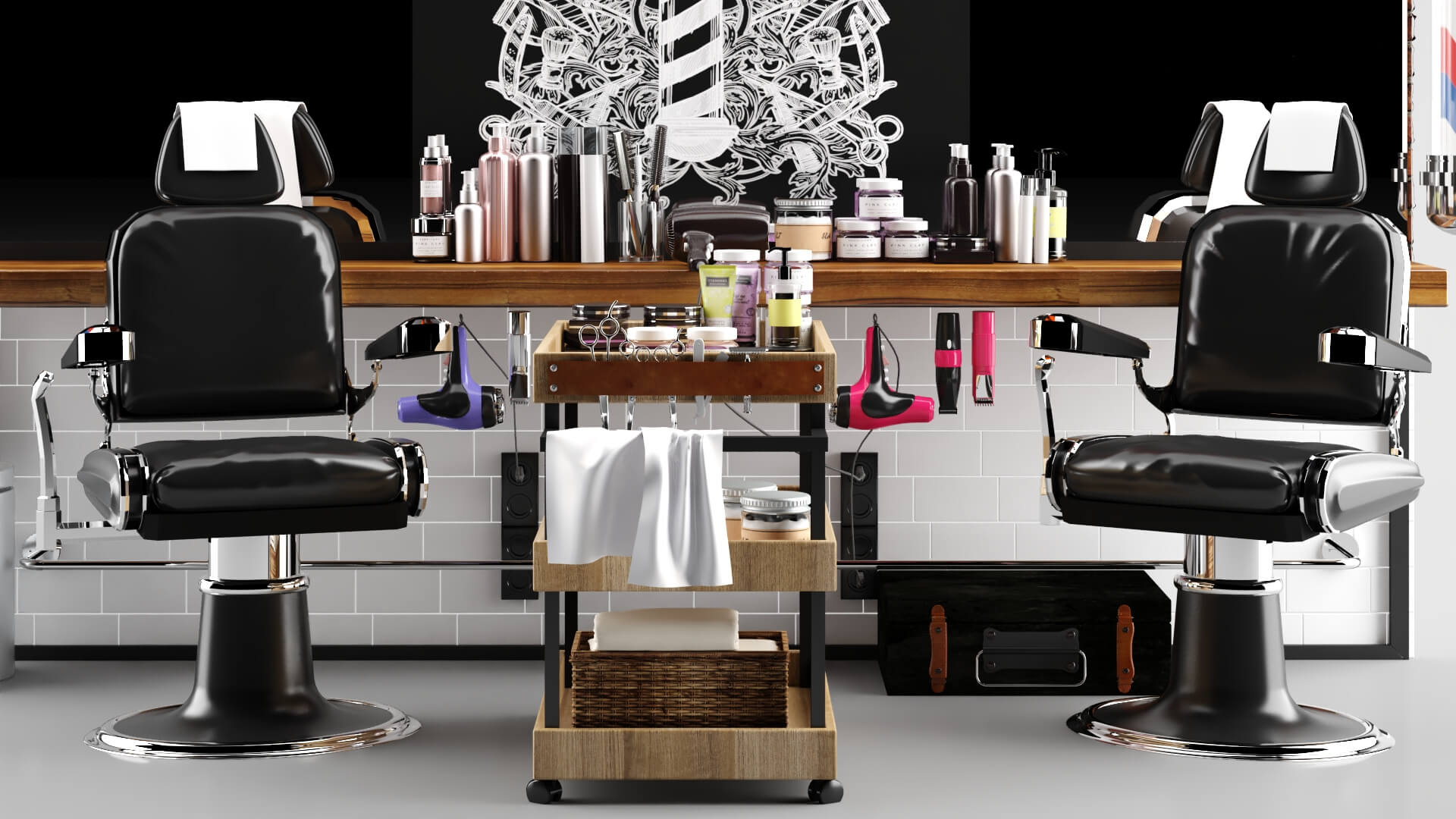 Barber Shoop - 3D Model by Smart3DModels