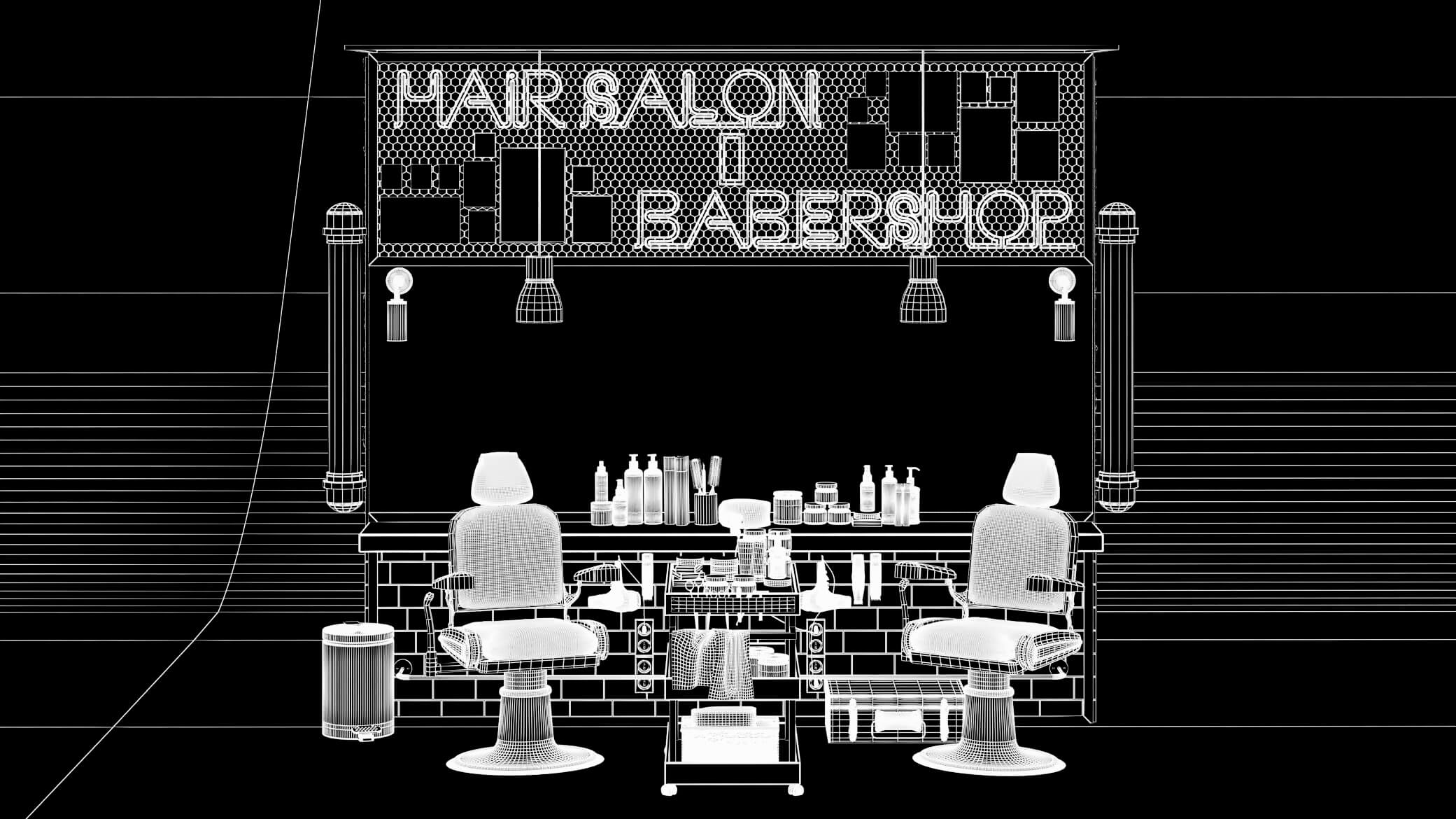 Barber Shoop - 3D Model by Smart3DModels