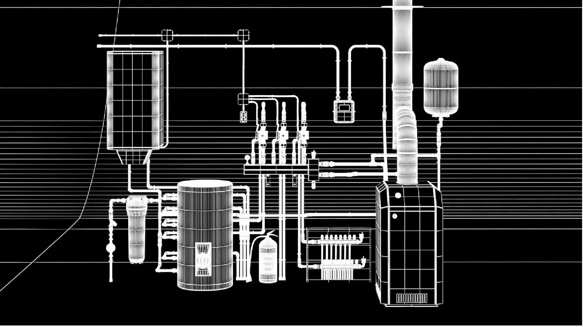 Industrial Boiler Room - 3D Model by Smart3DModels