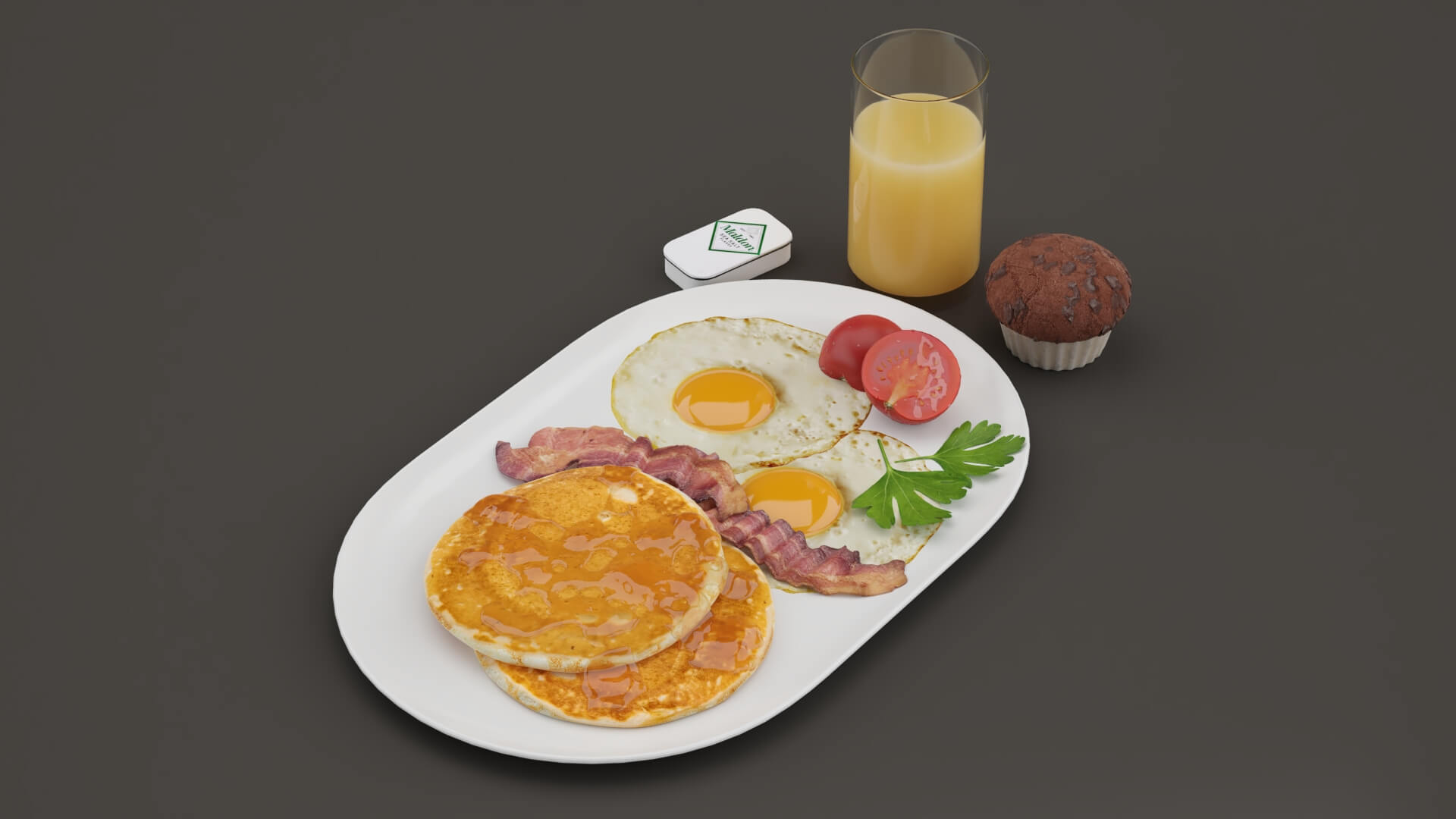 Breakfast Set - 3D Model by Smart3DModels