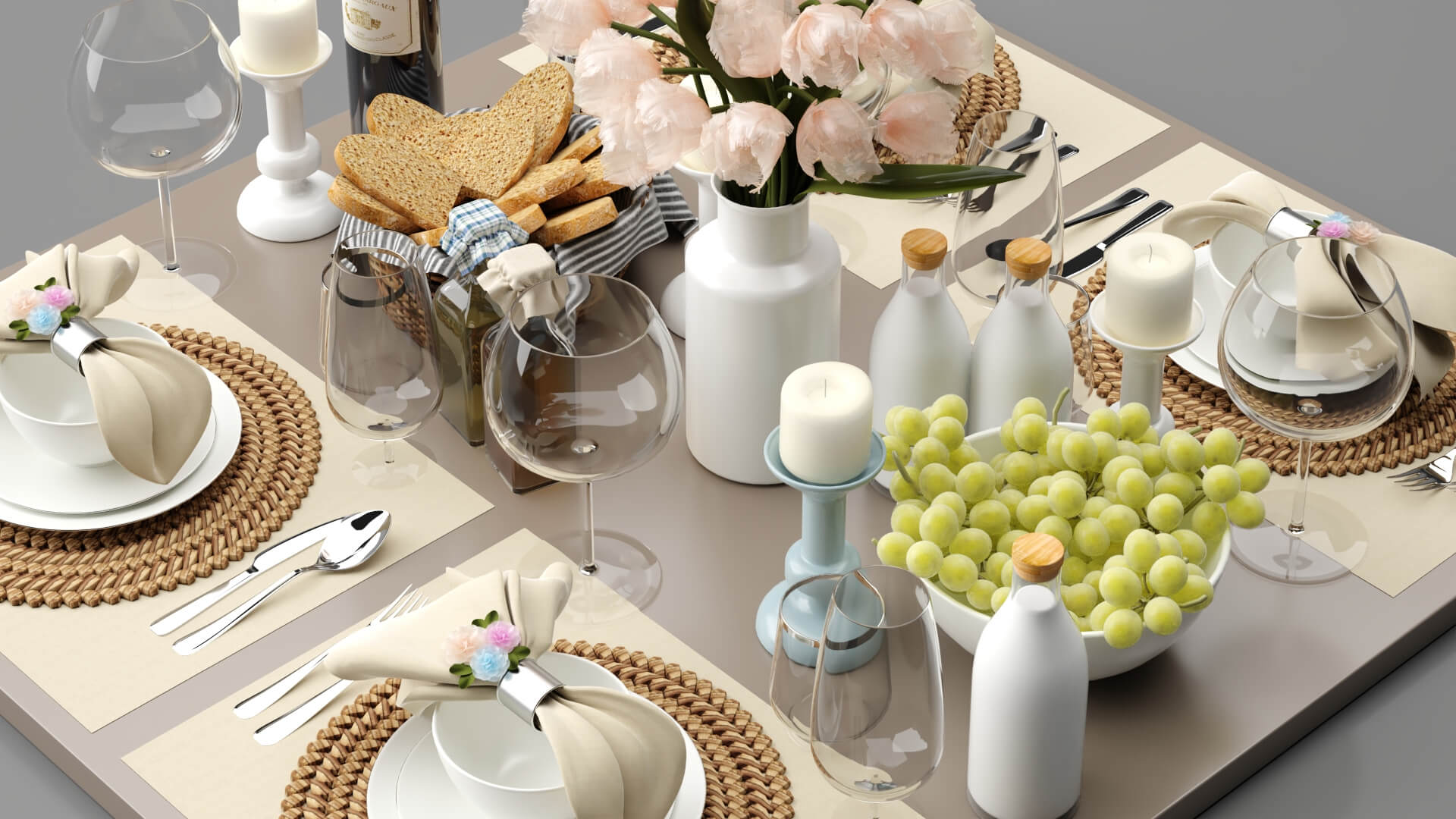 Breakfast Set - 3D Model by Smart3DModels