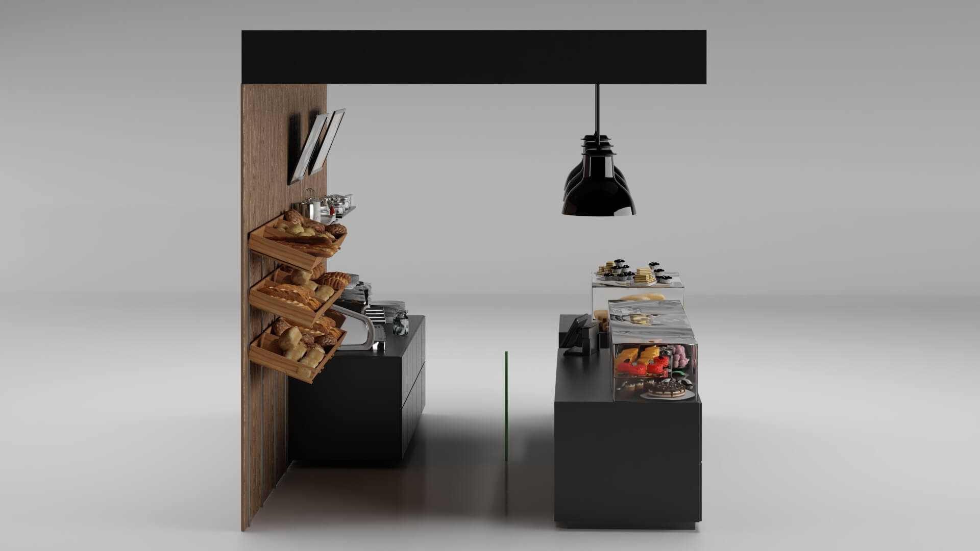 Cafe With Pastries and Desserts - 3D Model by Smart3DModels